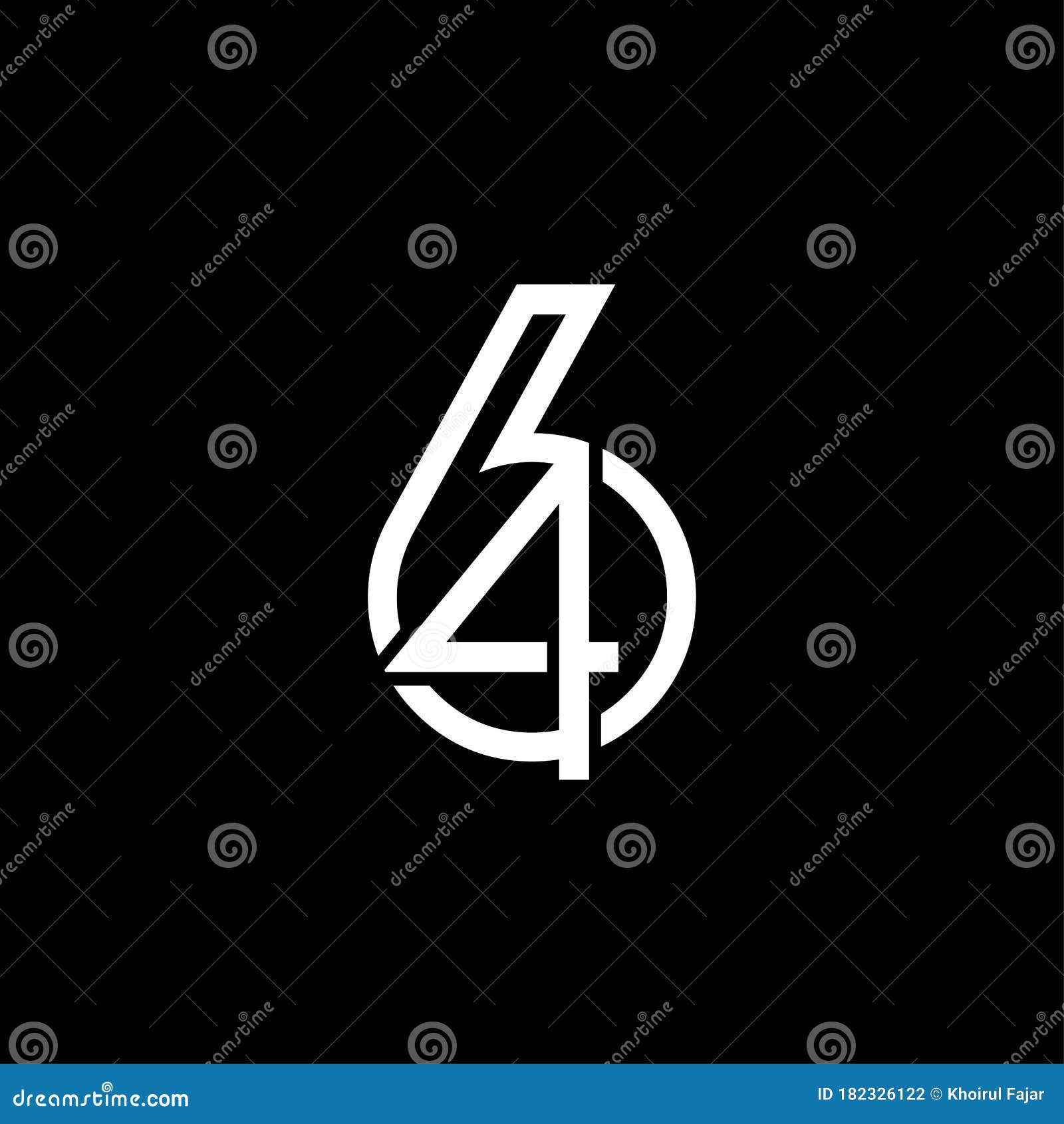Number 64 Logo Icon Design Template Vector Stock Vector - Illustration ...