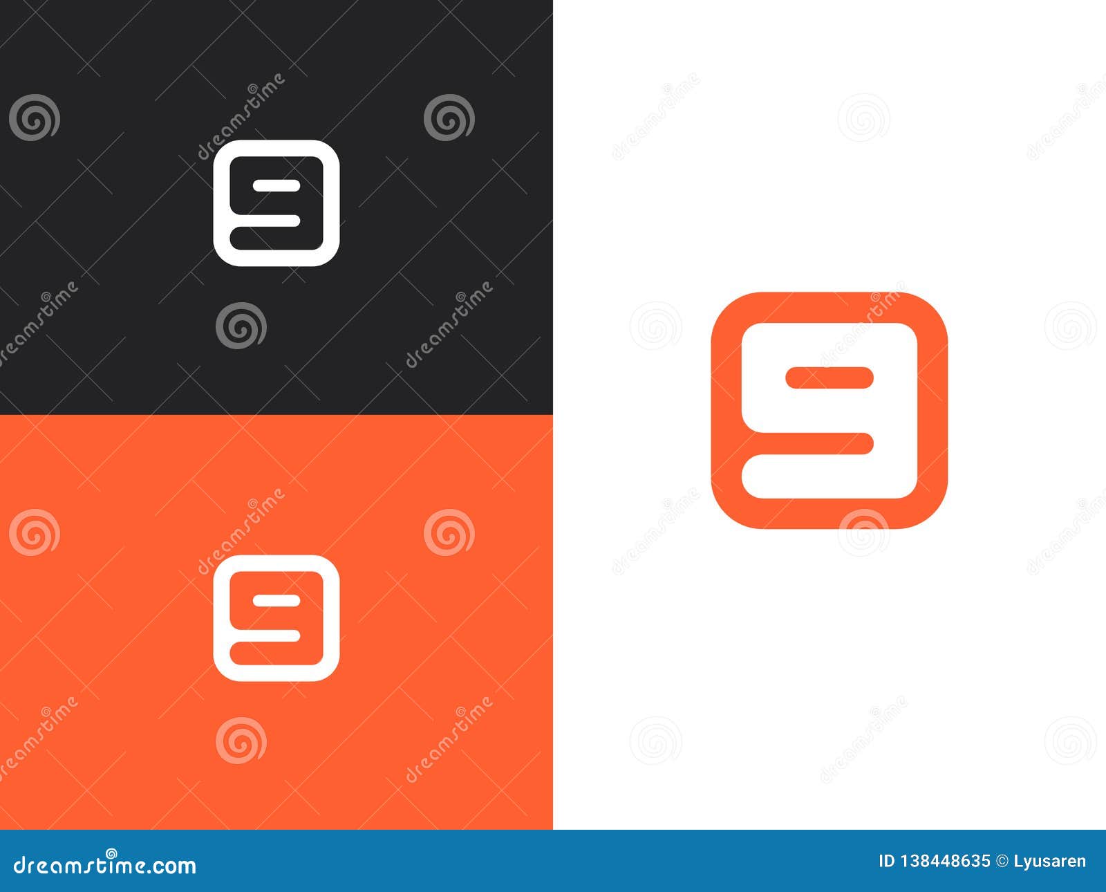 Number 9 Logo Icon in Square Rounded Shape Stock Illustration ...
