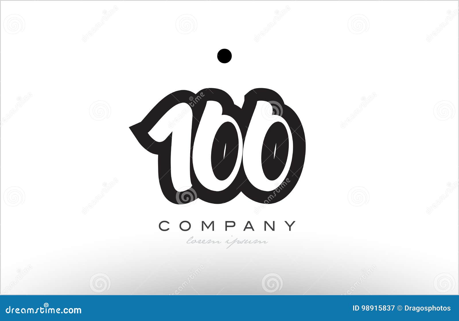 100 Number Logo Icon Template Design Stock Vector - Illustration of ...