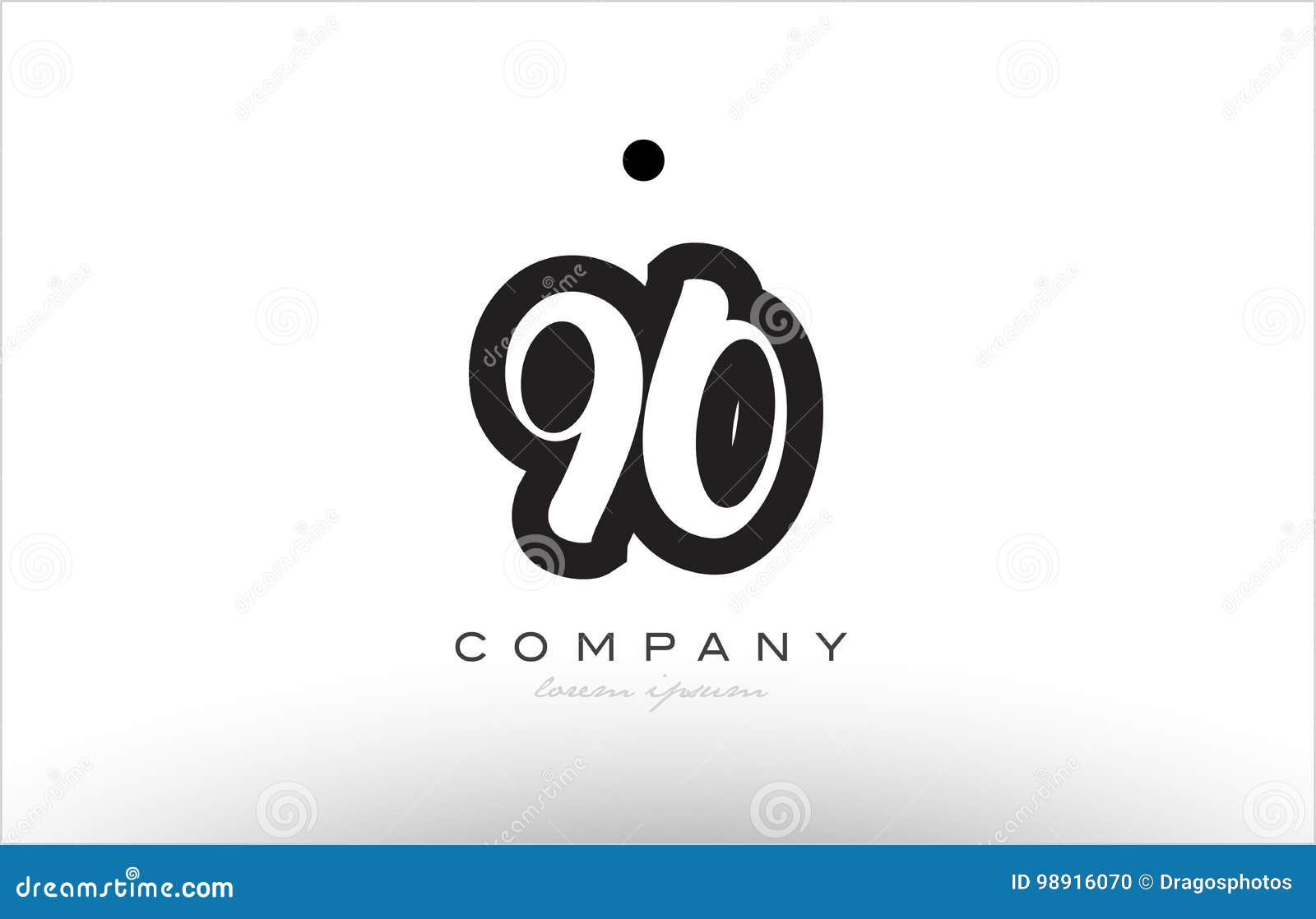 90 Number Logo Icon Template Design Stock Vector - Illustration of logo ...