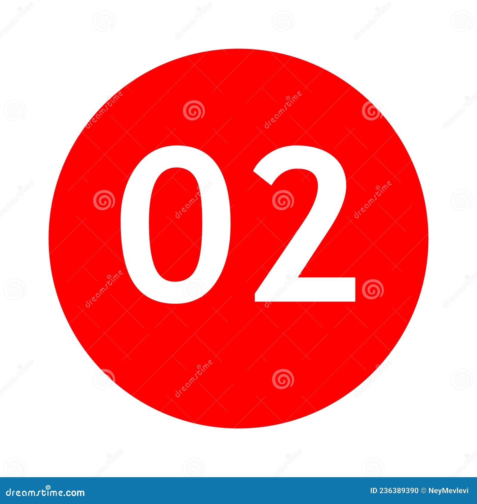 Number 02 Logo with Red Circle Background Stock Vector - Illustration ...