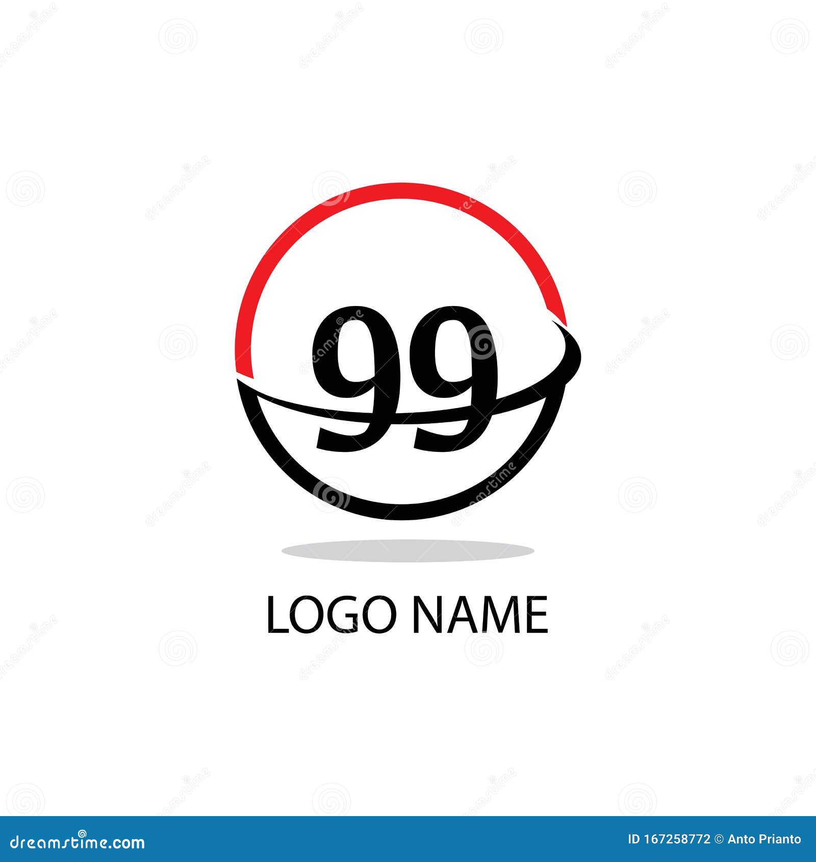 99 Number Logo Symbol Design Illustration Stock Vector - Illustration ...