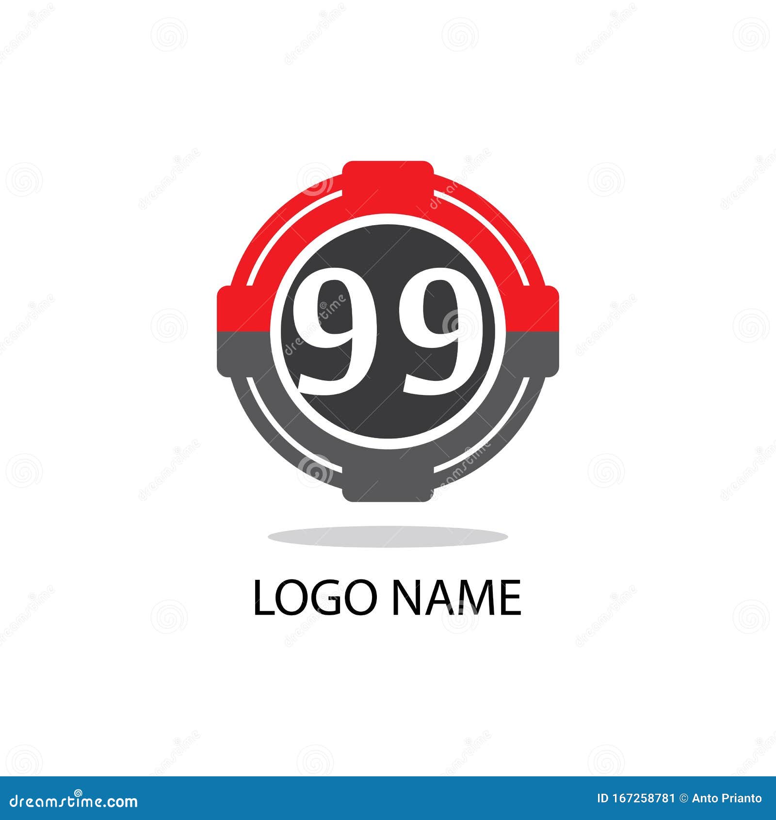 99 Number Logo Symbol Design Illustration Stock Vector - Illustration ...