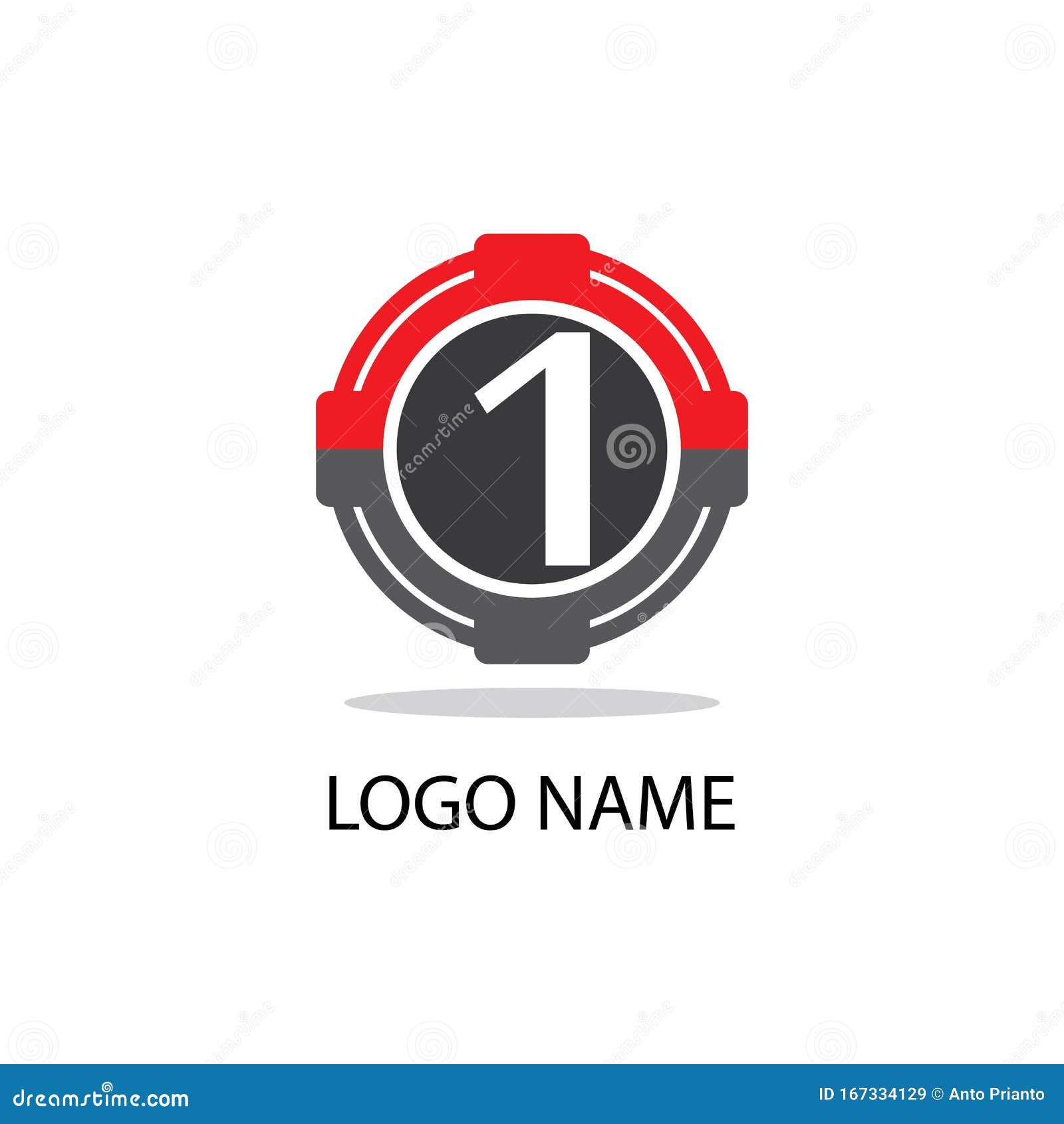 1 Number Logo Symbol Design Illustration Stock Vector - Illustration of ...