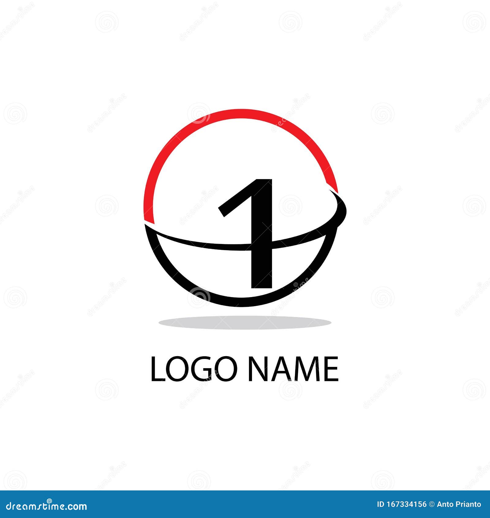 1 Number Logo Symbol Design Illustration Stock Vector - Illustration of ...