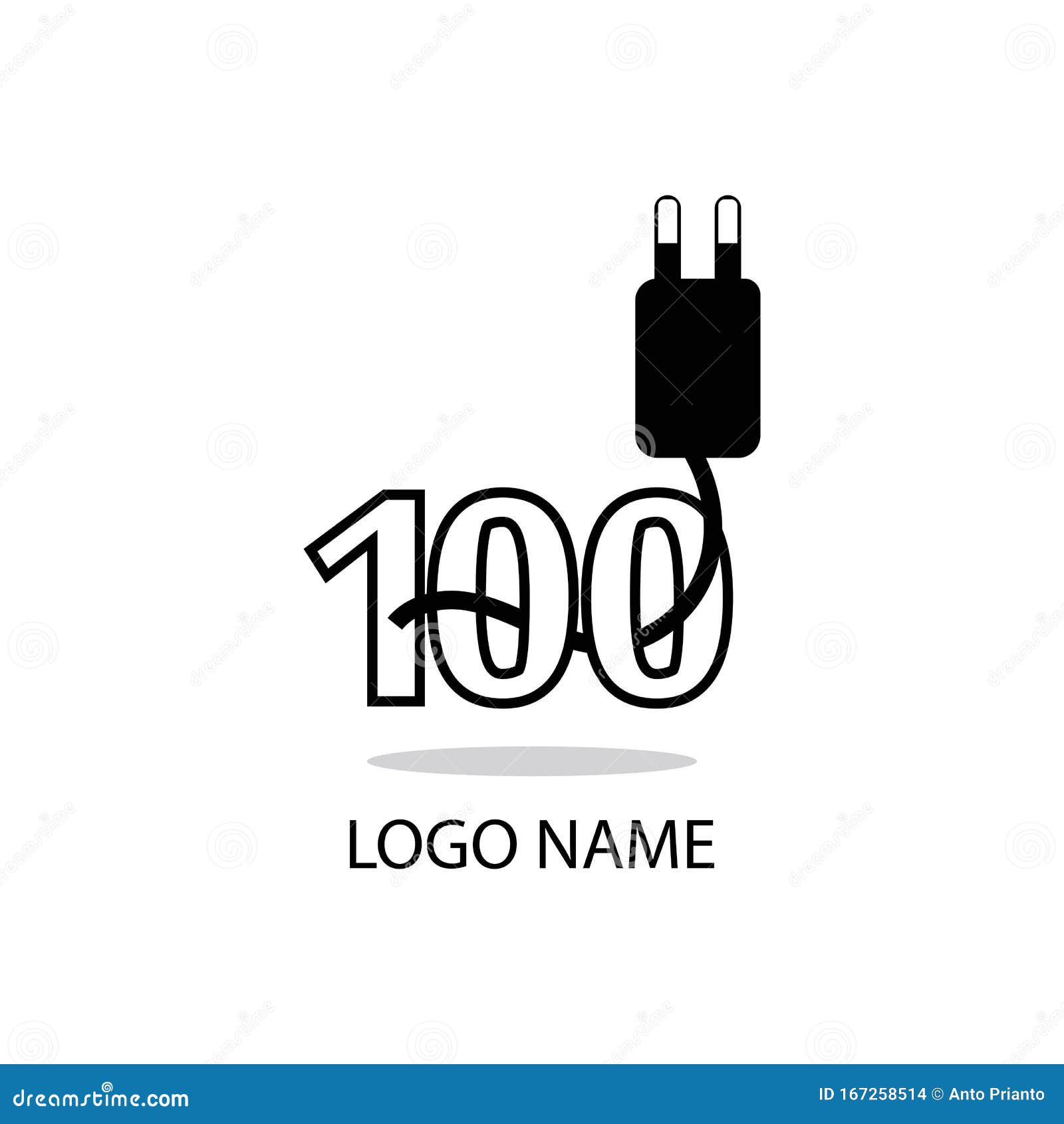100 Number Logo Symbol Element Illustration Stock Vector - Illustration ...