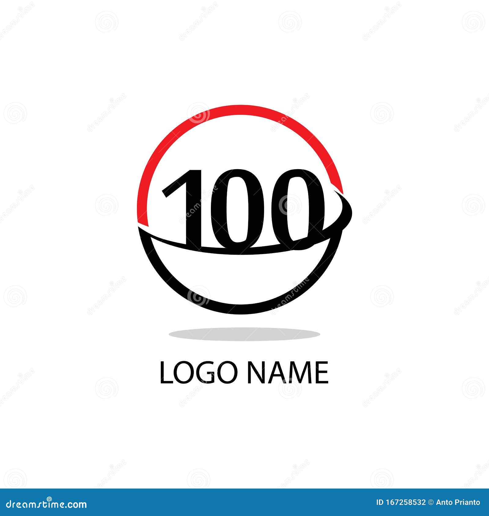 100 Number Logo Symbol Element Illustration Stock Vector - Illustration ...