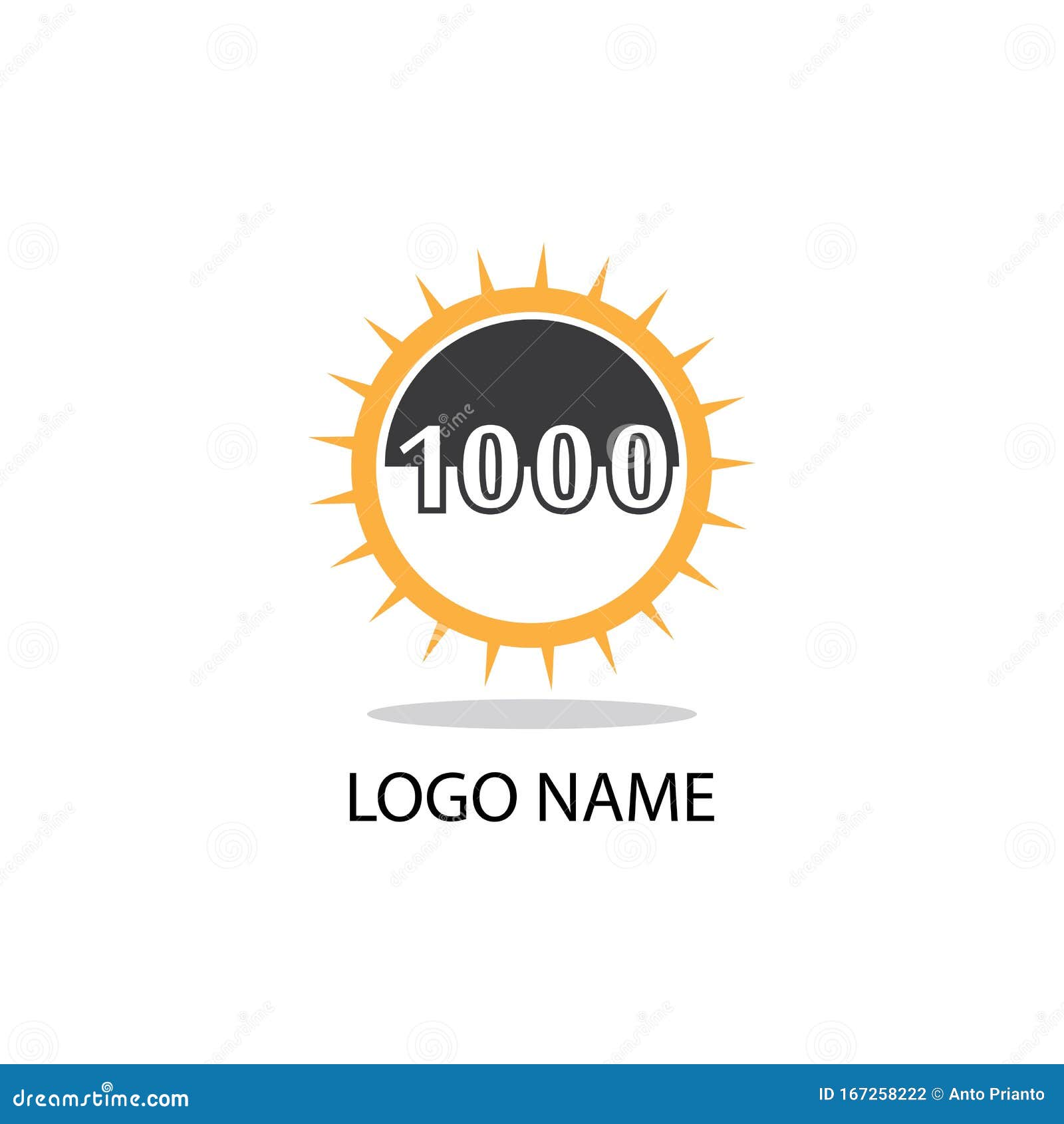 1000 Number Logo Symbol Illustration Design Stock Vector - Illustration ...