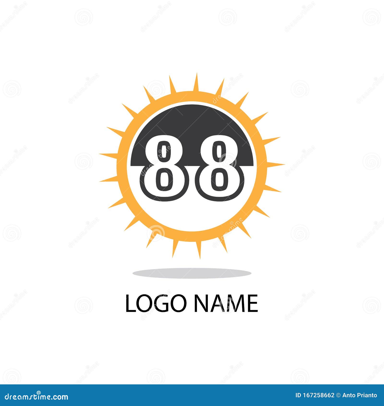 88 Number Logo Symbol Illustration Design Stock Vector - Illustration ...