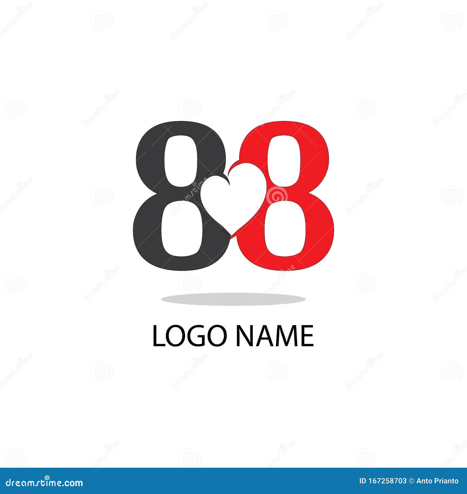 88 Number Logo Symbol Illustration Design Stock Vector - Illustration ...