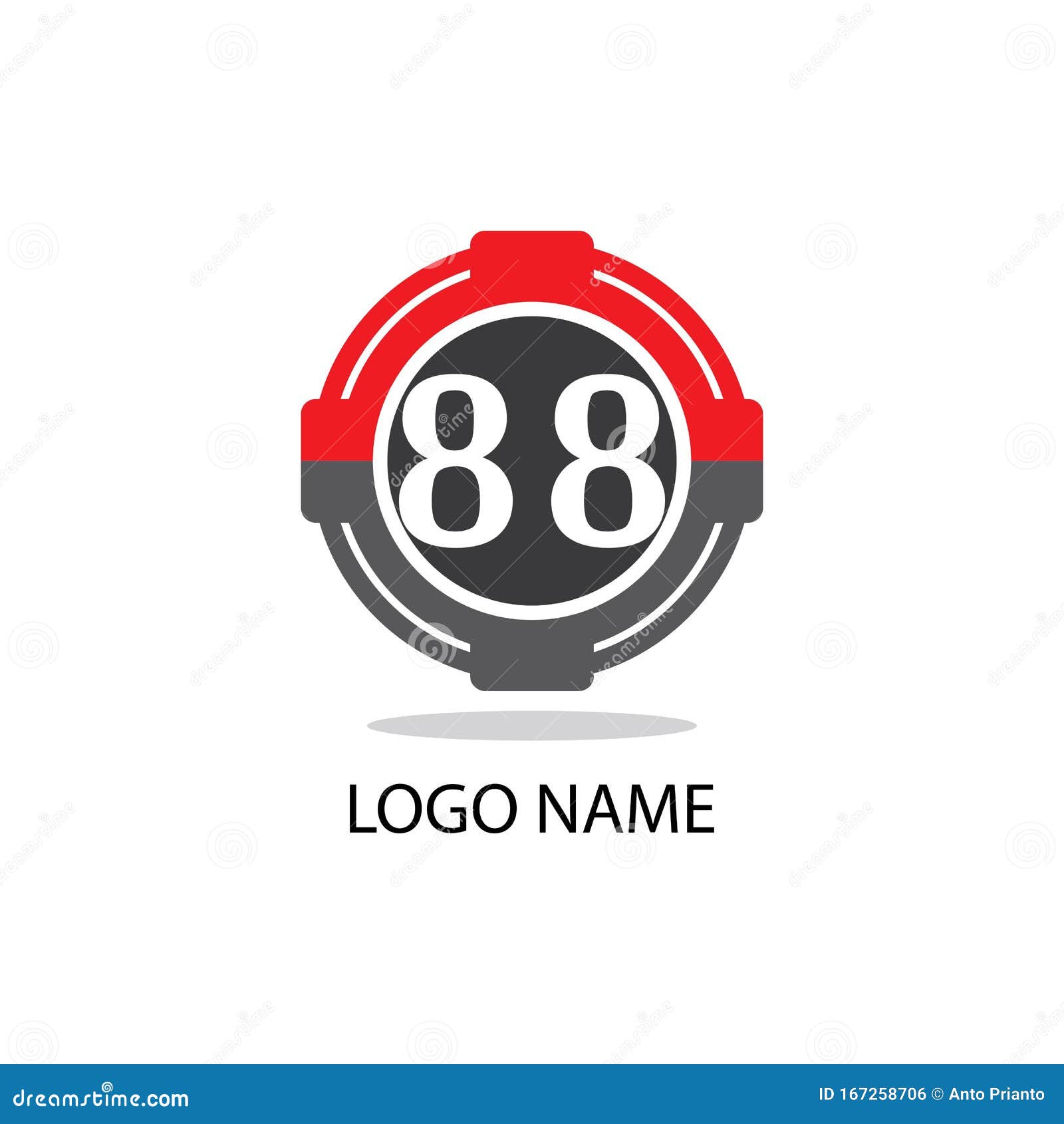 88 Number Logo Symbol Illustration Design Stock Vector - Illustration ...