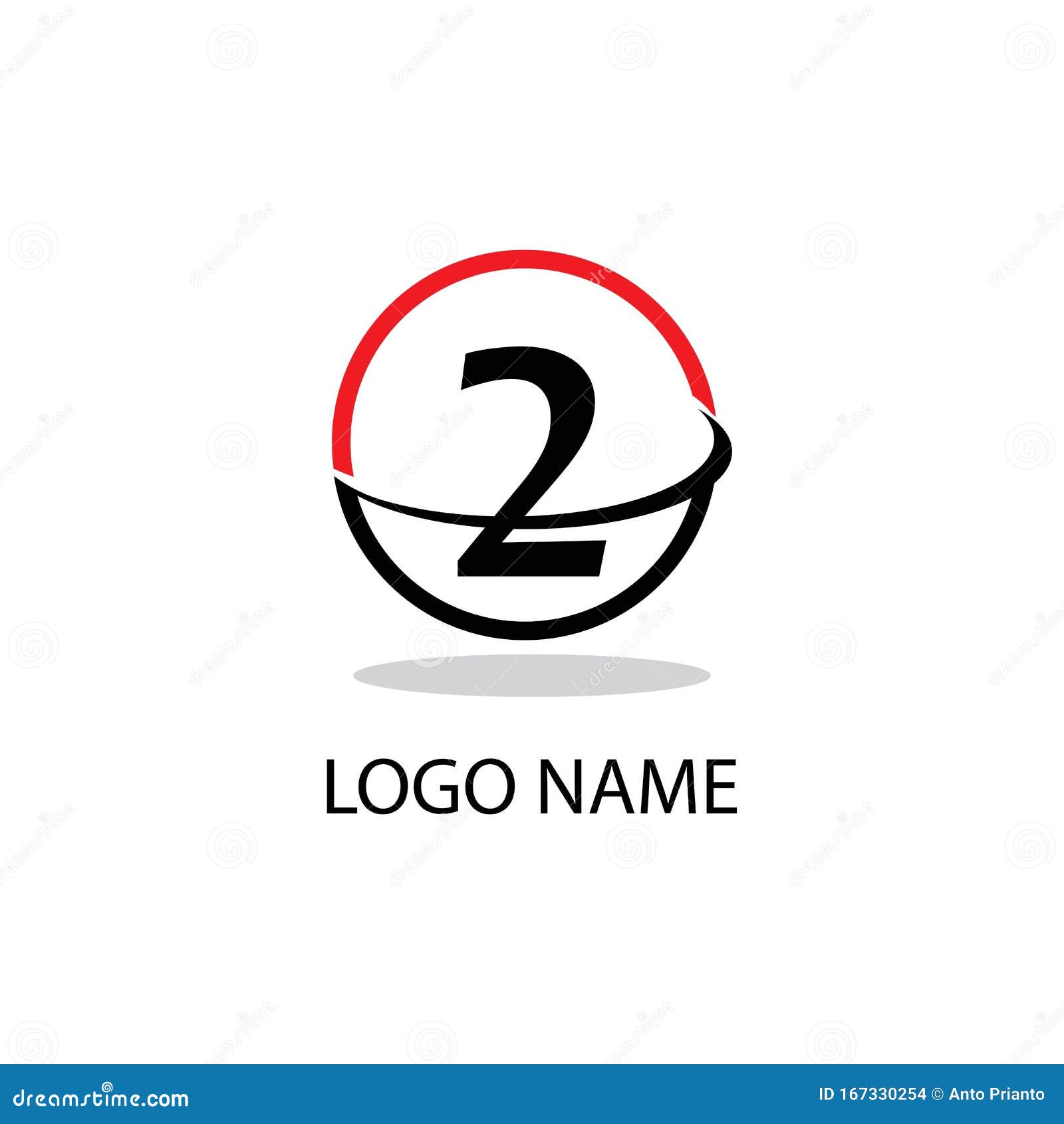 2 Number Logo Symbol Illustration Design Stock Vector - Illustration of ...