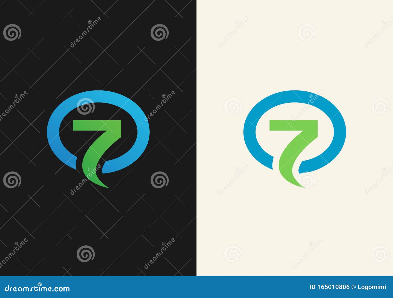 Number 7 Logo Template, Number Seven Icon Design Stock Vector ...