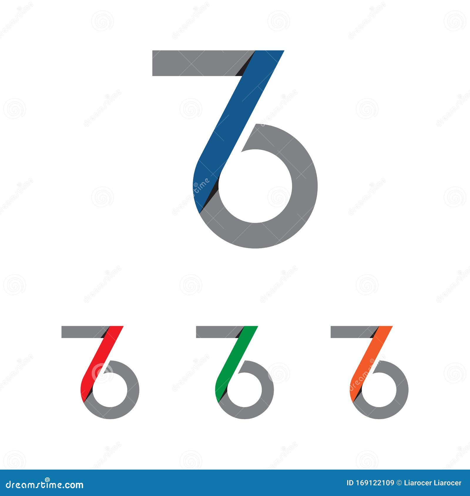 76 Number Logo Vector Abstract Stock Vector - Illustration of ...