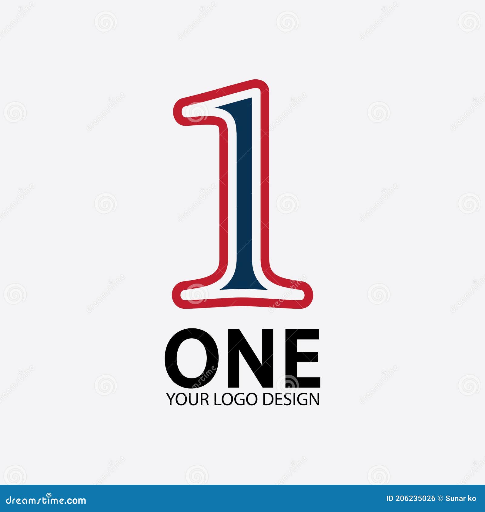 Number 1 Logo Vector Icon Design Template Stock Illustration ...