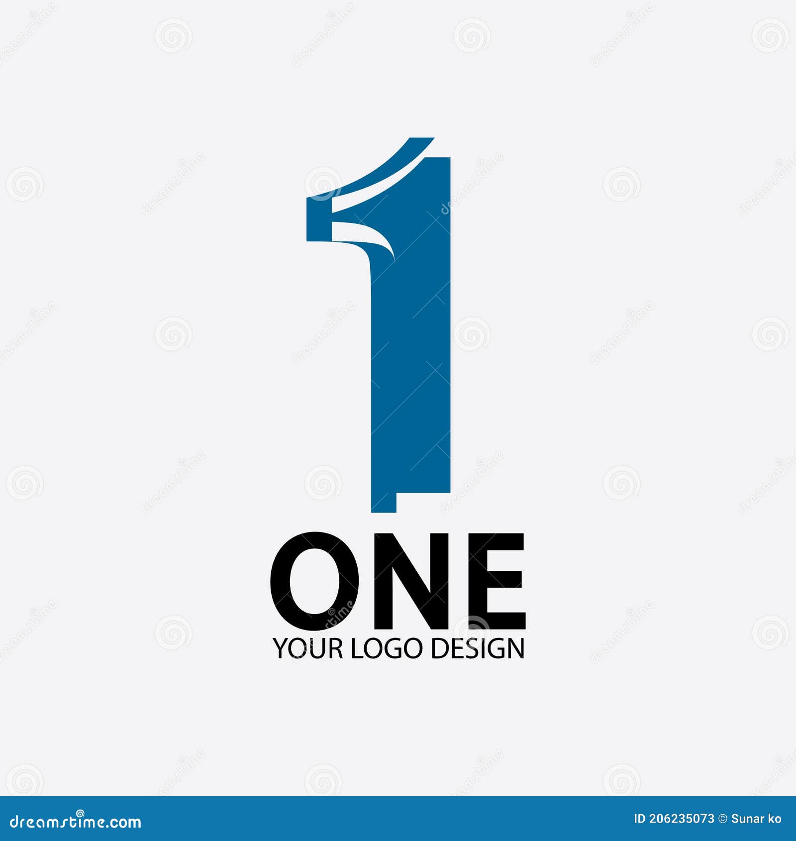 Number 1 Logo Vector Icon Design Template Stock Vector - Illustration ...