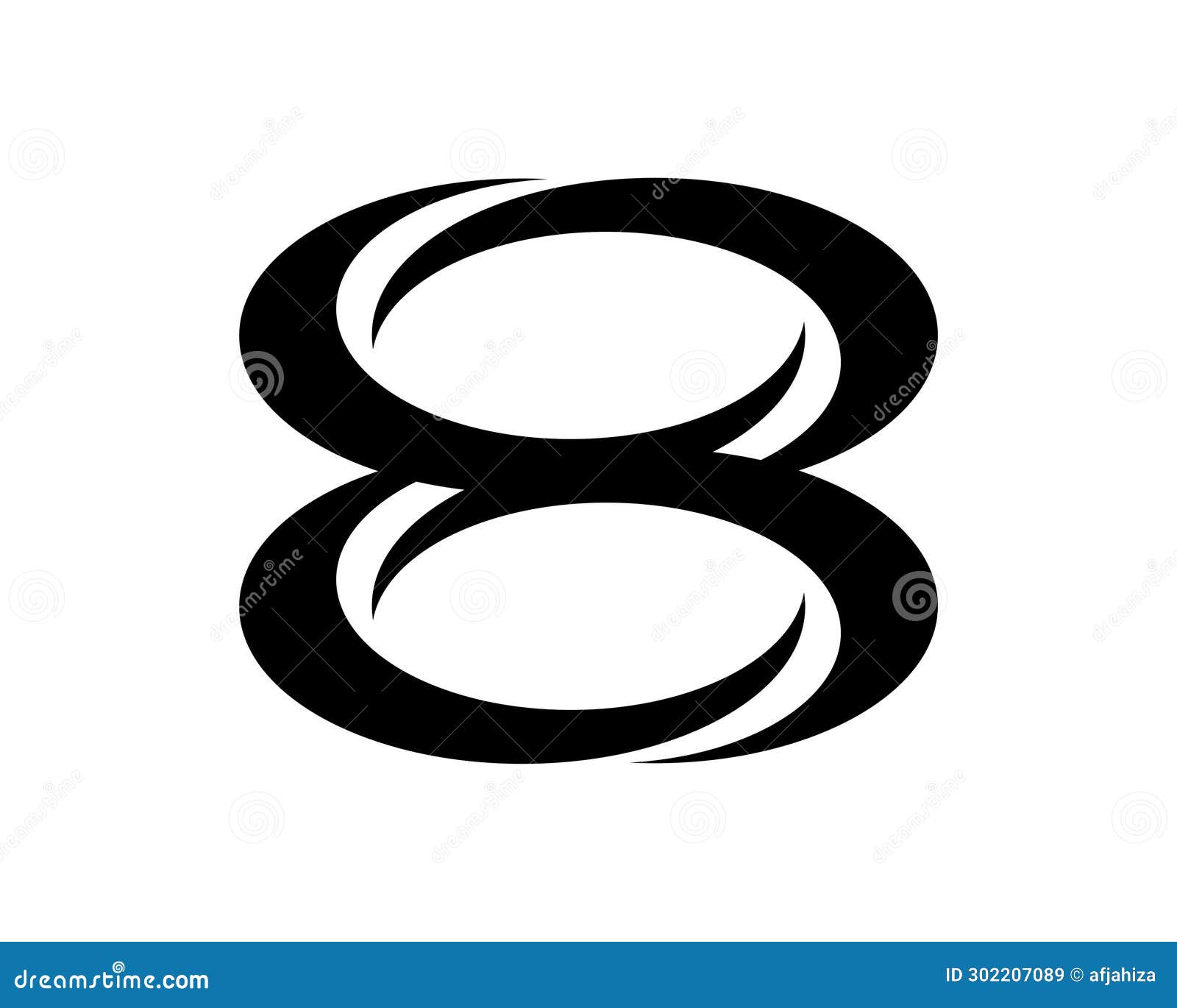 Number 8 logo vector icon stock vector. Illustration of brand - 302207089