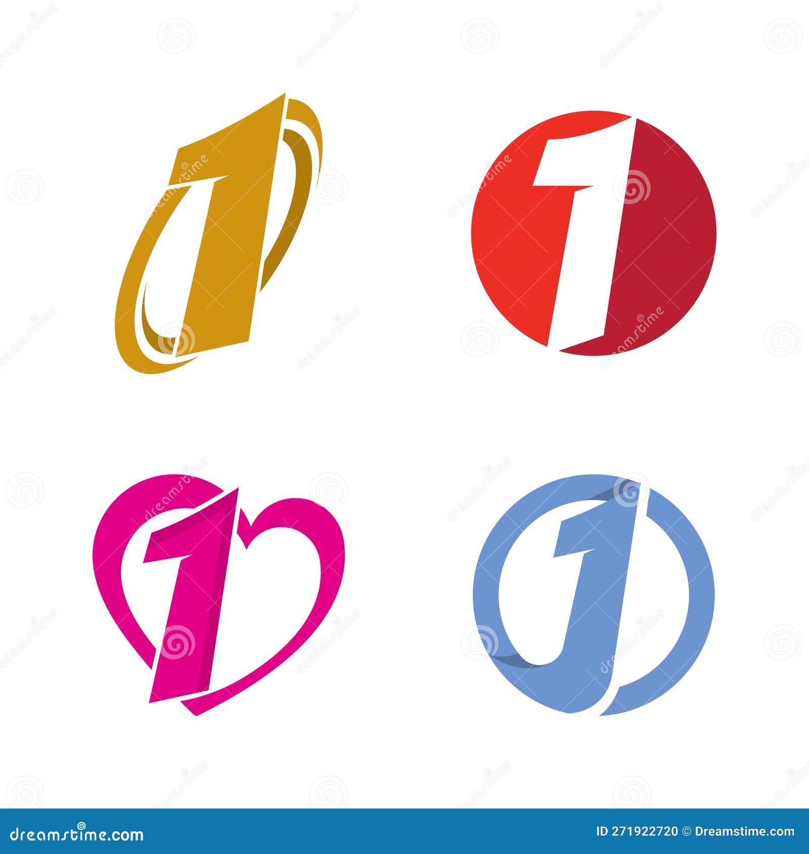 Number 1 Logo Vector Icon Simple Illustration Stock Vector ...