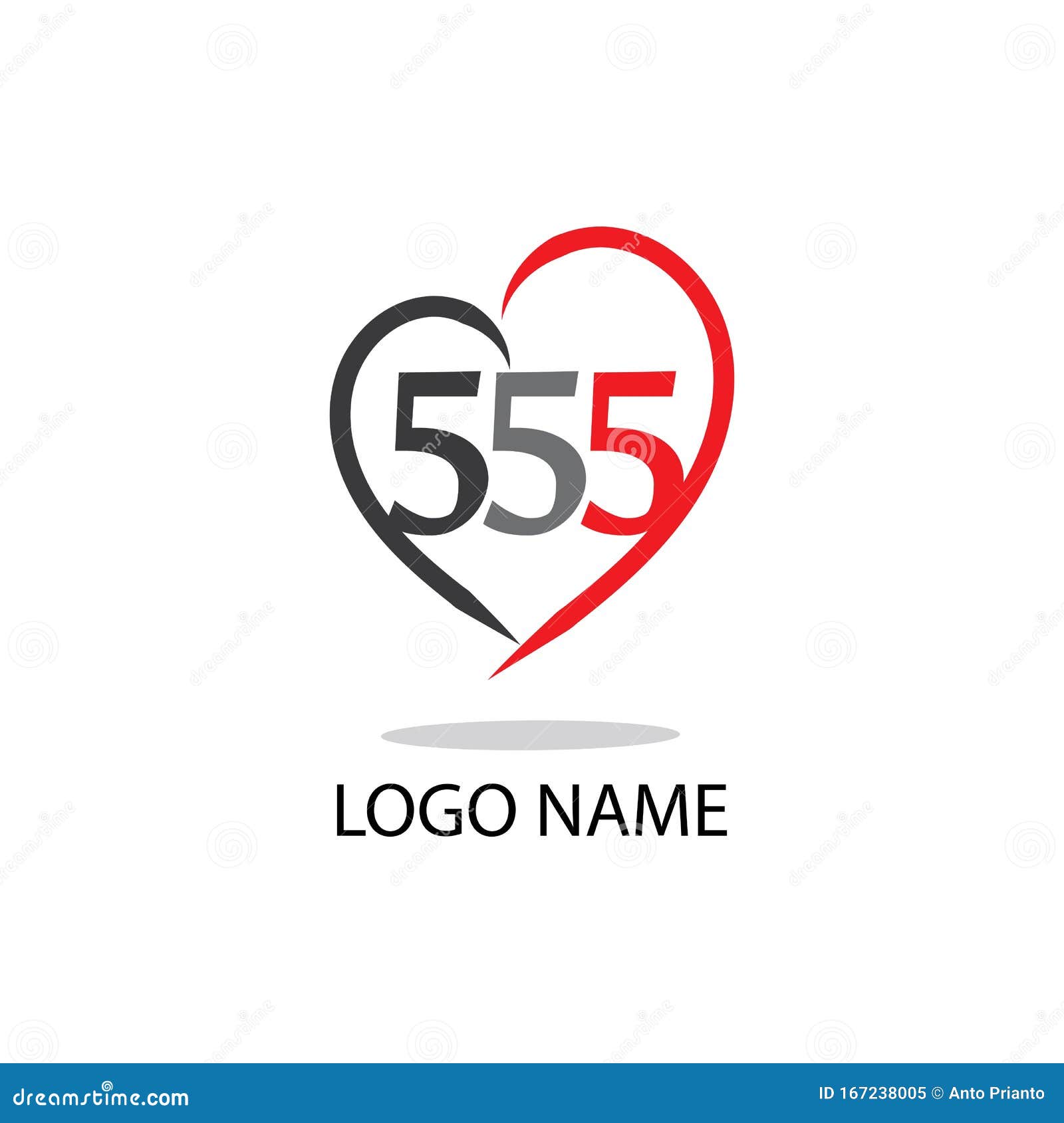 555 Number Logo Vector Illustration Icon Stock Vector - Illustration of ...
