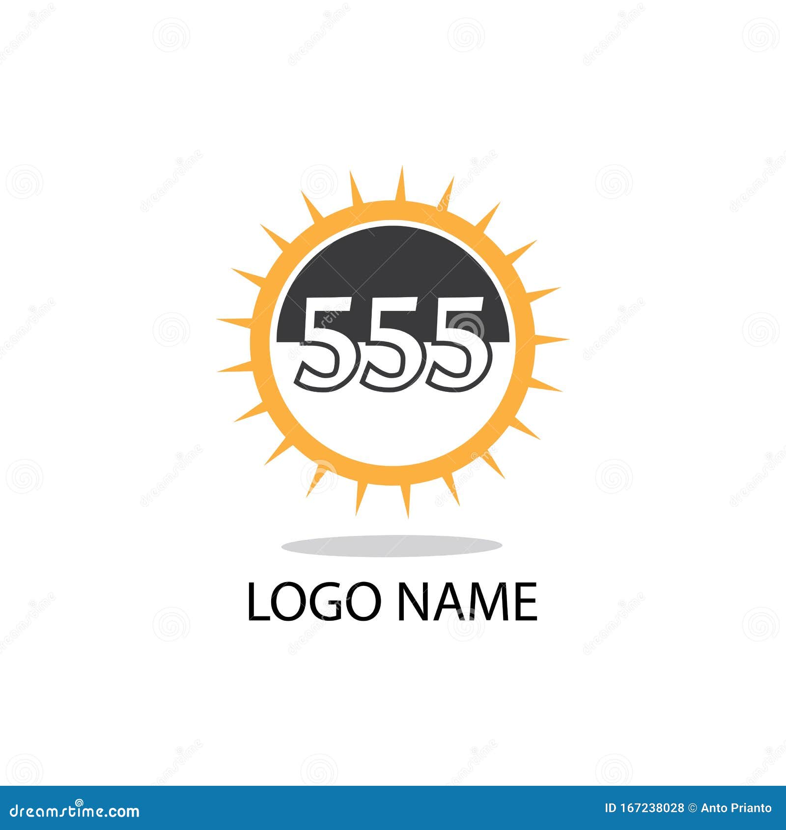 555 Number Logo Vector Illustration Icon Stock Vector - Illustration of ...
