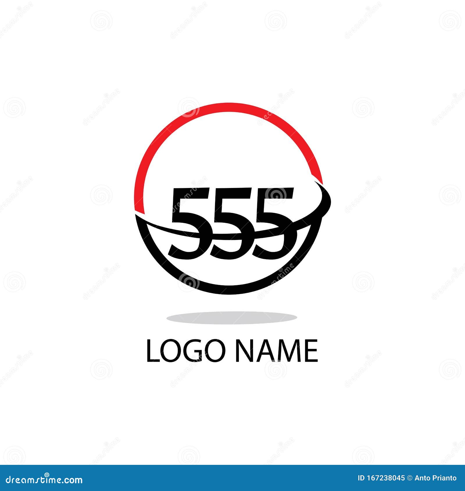 555 Number Logo Vector Illustration Icon Stock Vector - Illustration of ...
