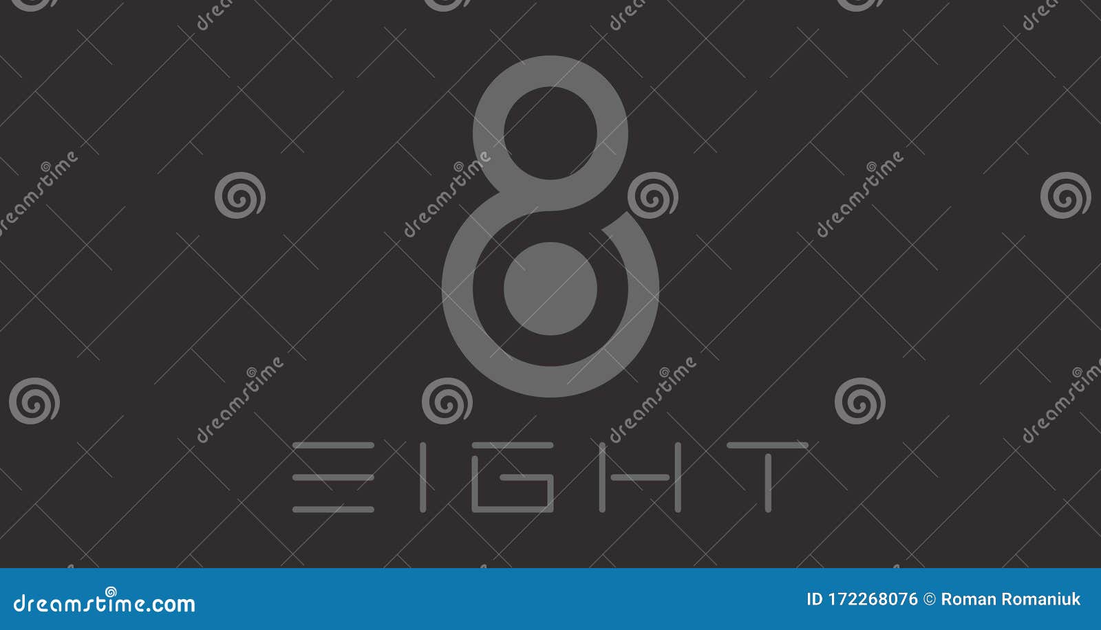 Number 8 Logo. Vector Logotype Design Stock Illustration - Illustration ...
