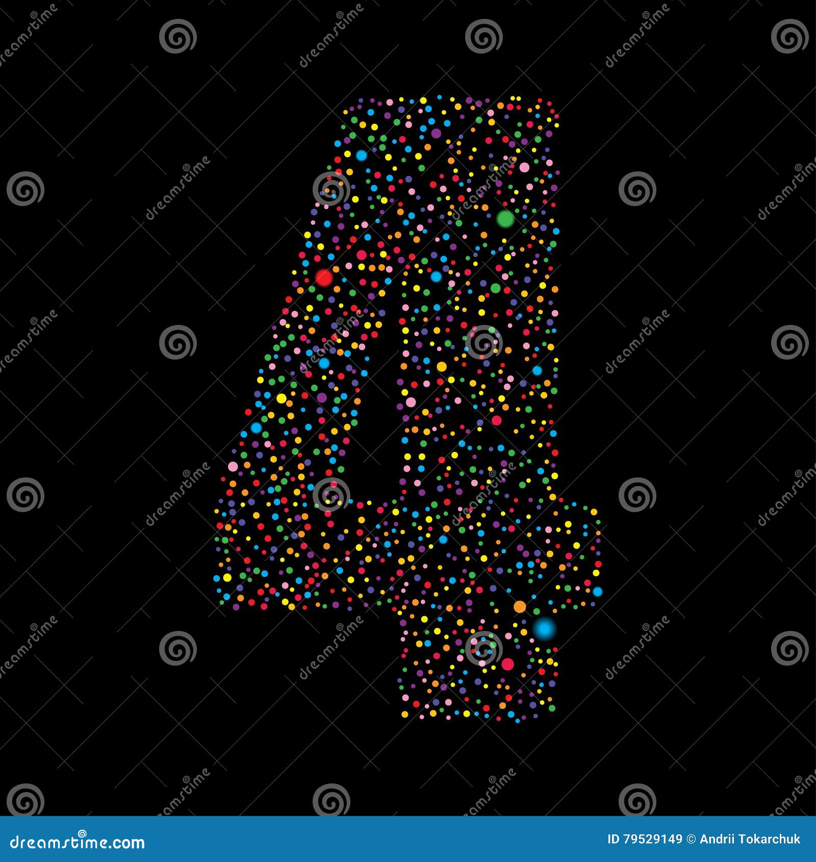 Number Logotype Vector Design. Stock Vector - Illustration of dots ...