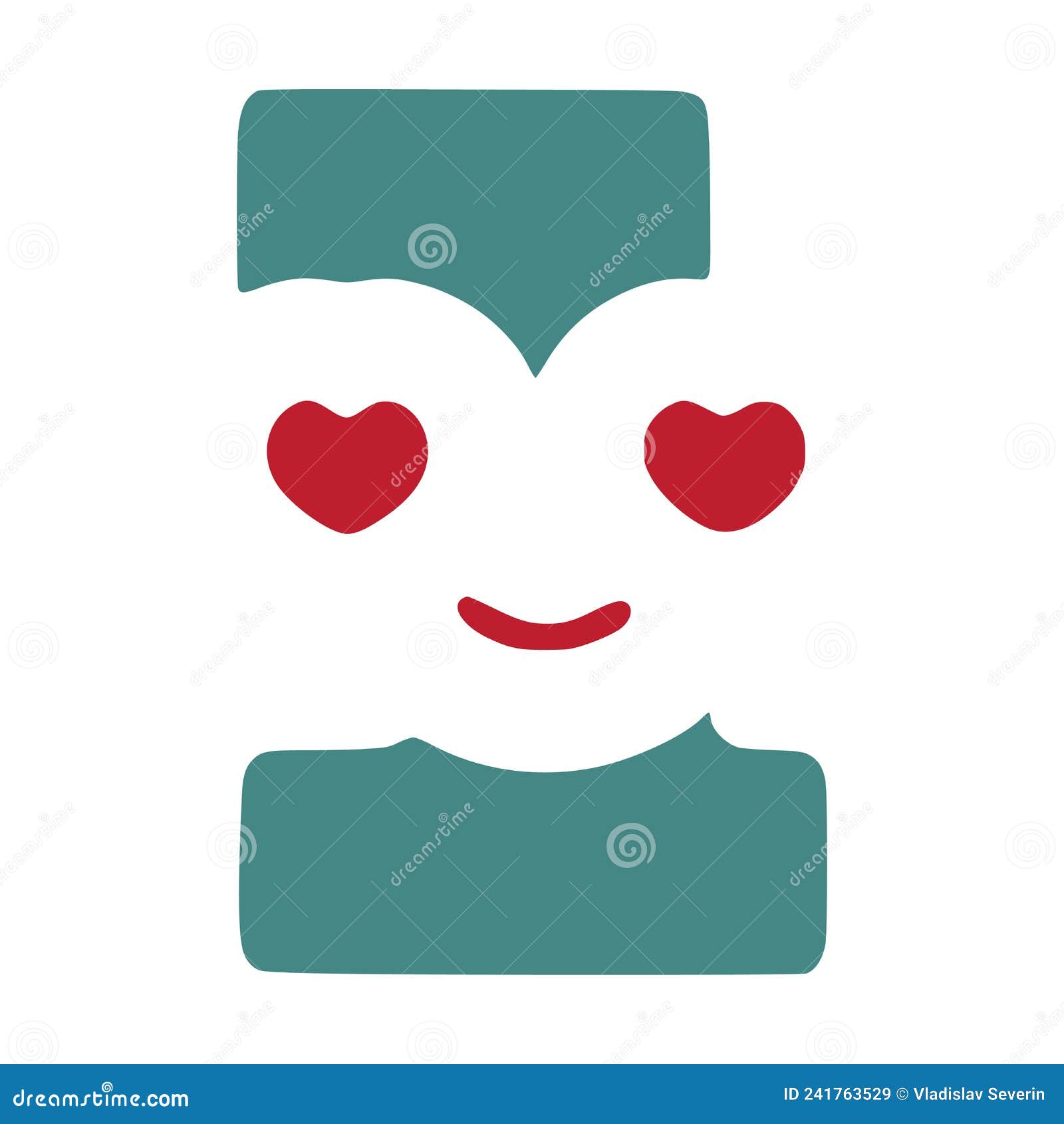 Number 1 in Love Cute Smiley Stock Vector - Illustration of graphic ...