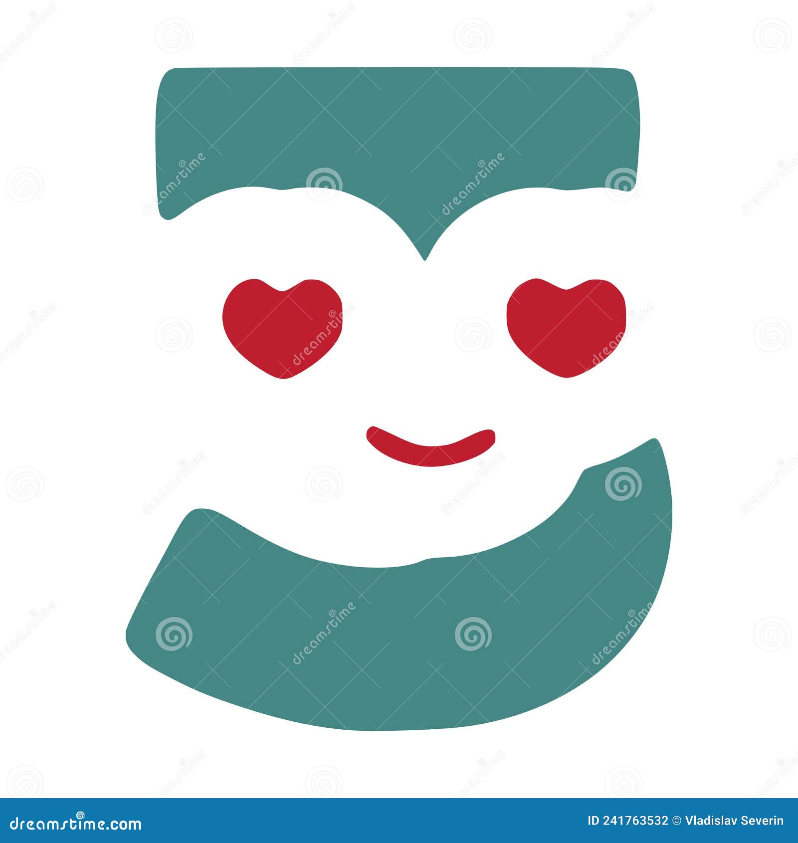 Number 3 in Love Cute Smiley Stock Vector - Illustration of funny, cute ...