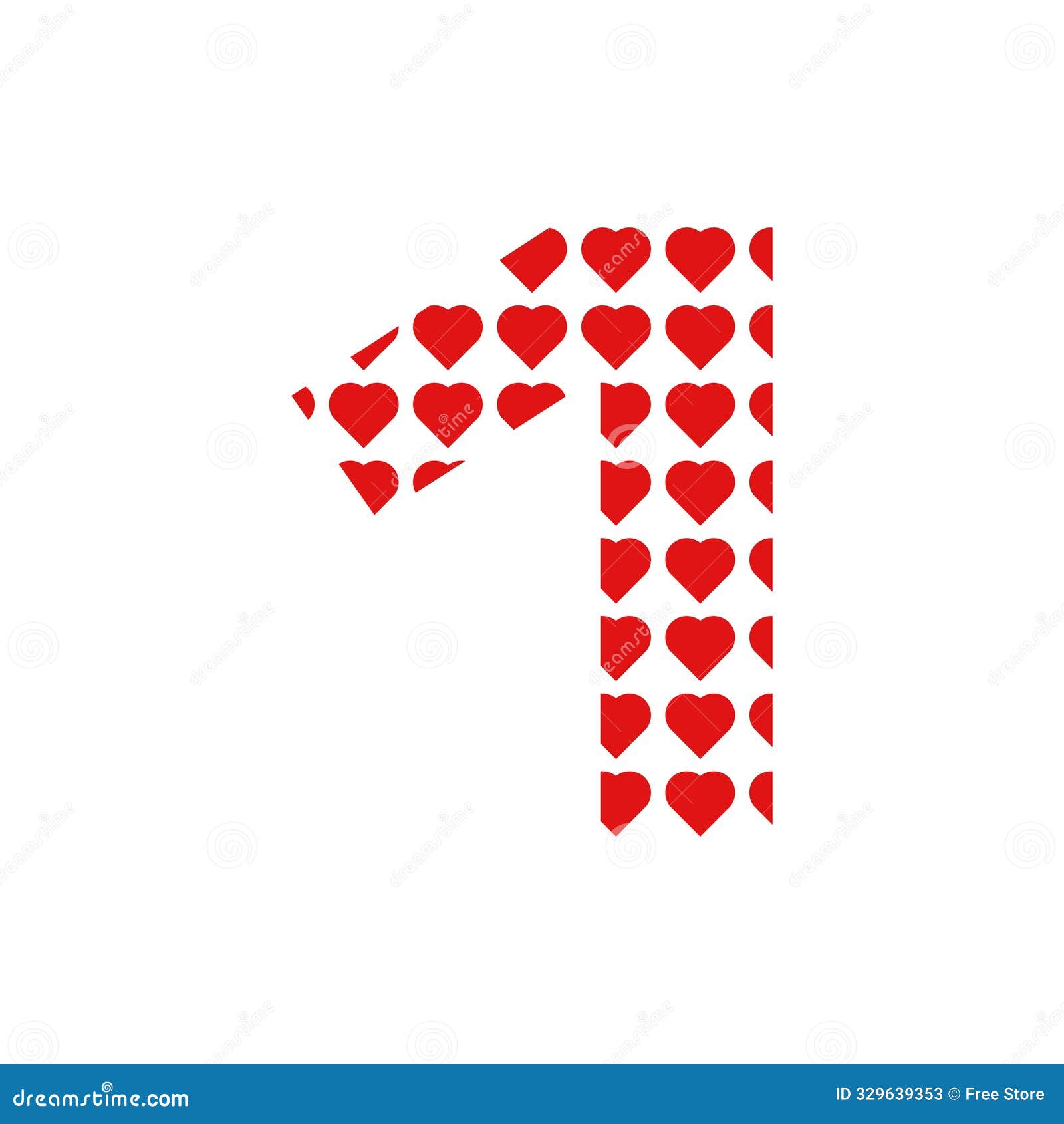 Number 1 Love Pattern Modern Simple Icon Business Logo Stock ...
