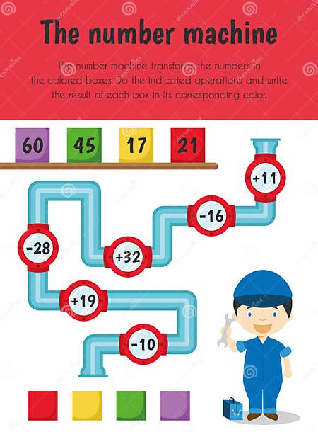 Number Machine Educational Sheet. Primary Module for Numerical Ability ...