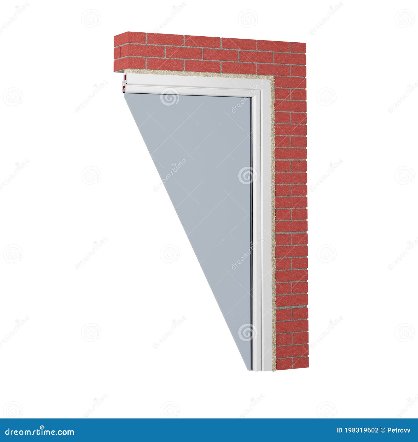 Number 7 Made of Bricks and Fragment of Window Stock Illustration ...