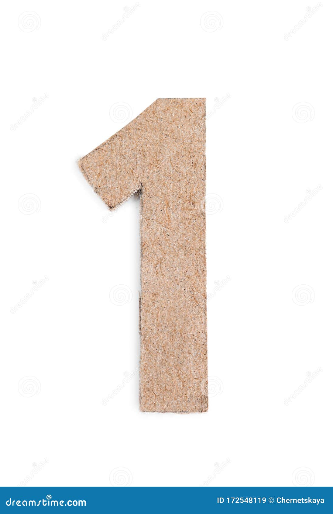 Number 1 Made of Cardboard Isolated Stock Image - Image of style ...