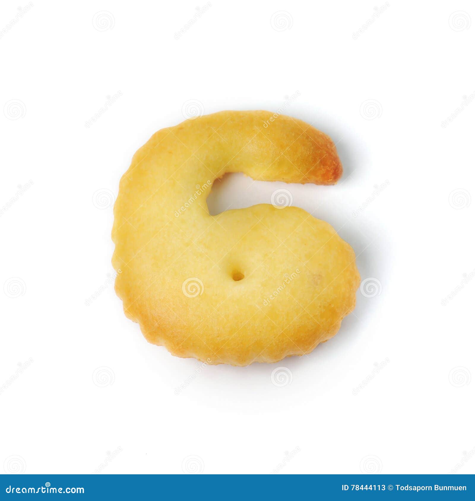 Number 6 Made of Cracker Cookie Isolated on White Background Stock ...