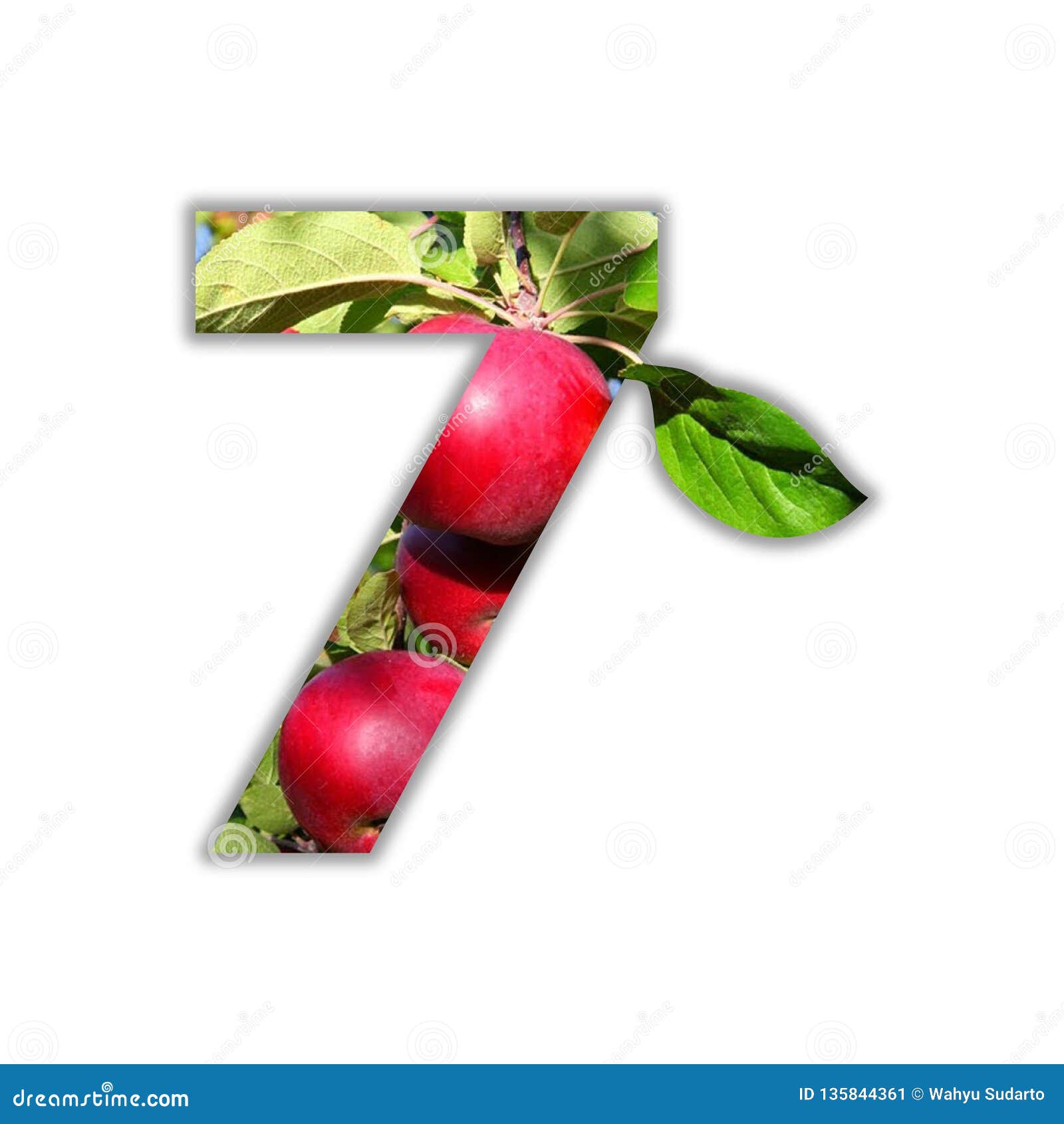 Number 7 Made of Fresh Fruit Stock Image - Image of health, fruit ...