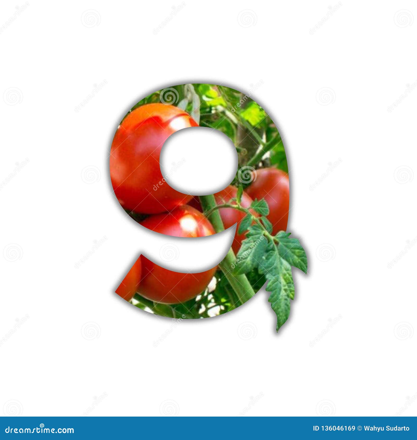 Number 9 Made of Fresh Fruit. 9 Lettering Stock Image - Image of color ...