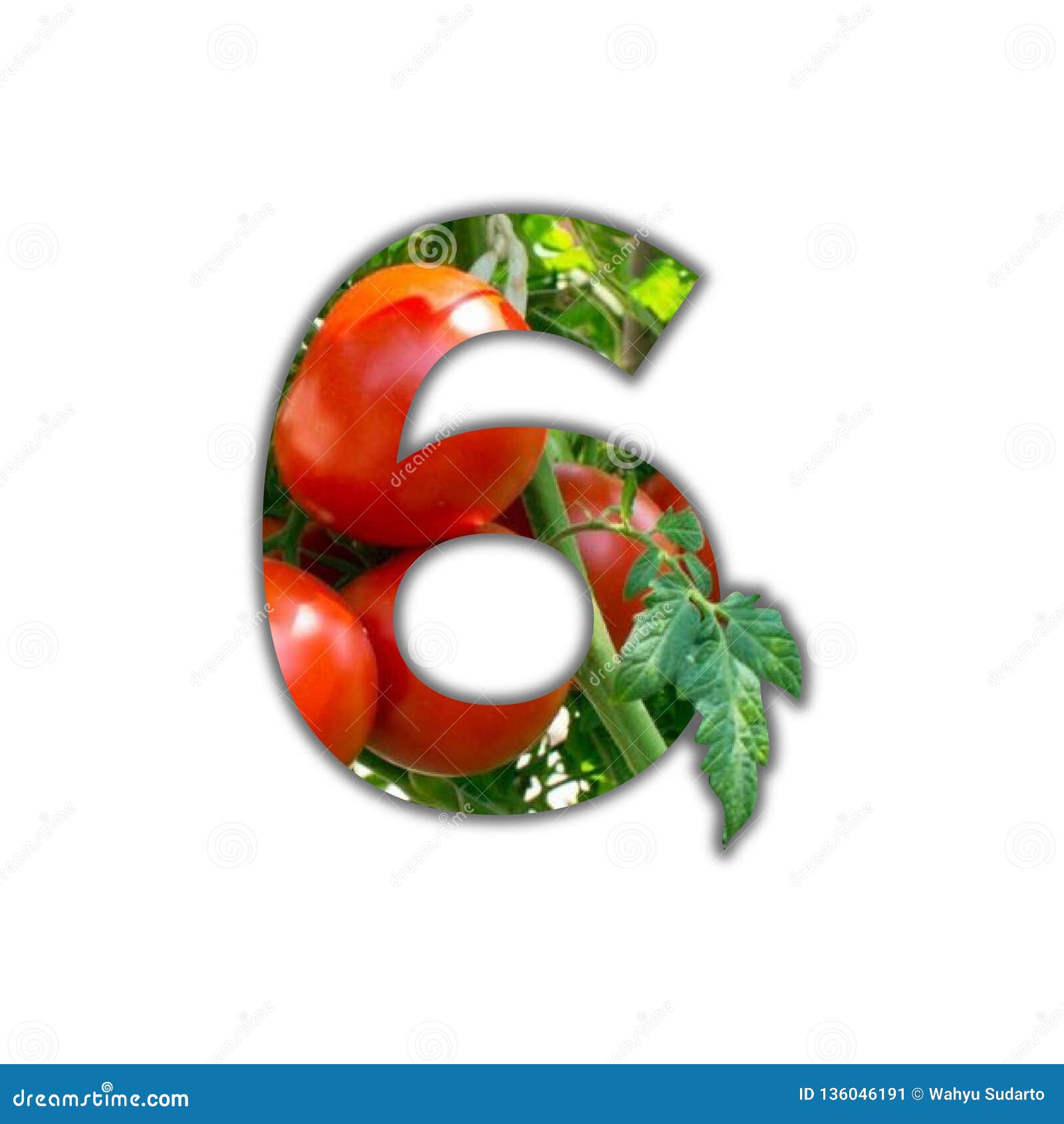 Number 6 Made of Fresh Fruit. 6 Lettering Stock Image - Image of ...