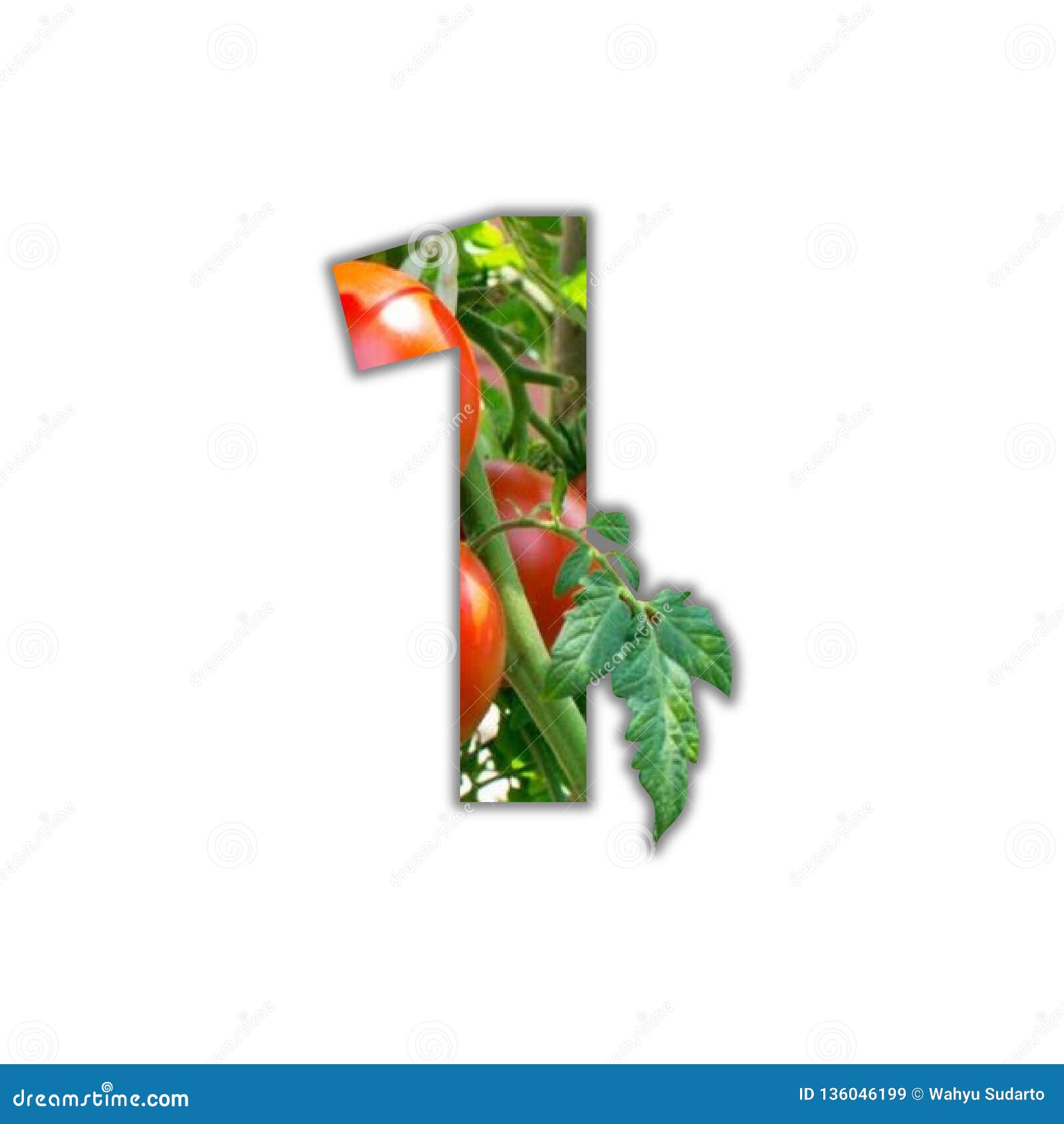 Number 1 Made of Fresh Fruit. 1 Lettering Stock Image - Illustration of ...
