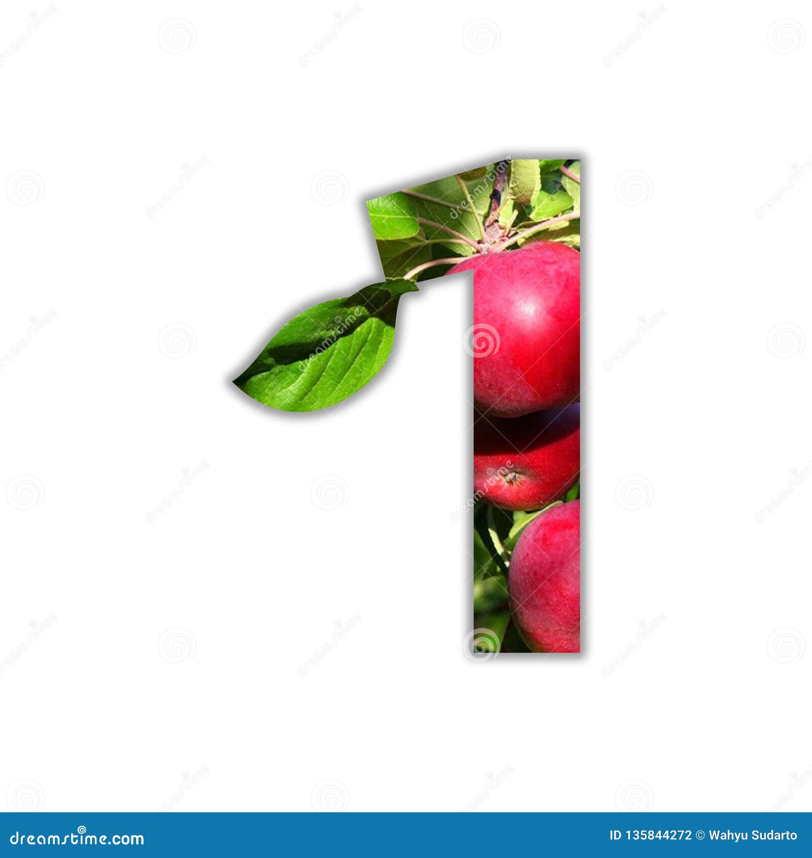 Number 1 Made of Fresh Fruit Stock Photo - Image of food, letters ...