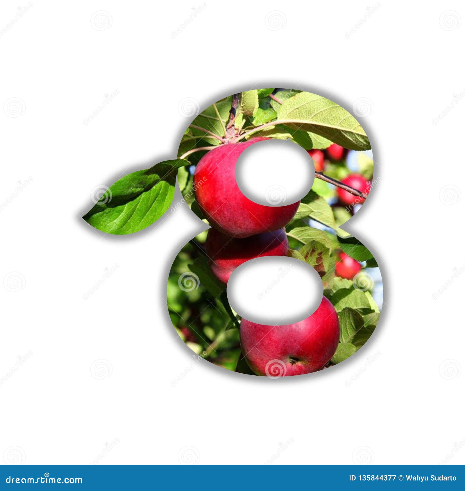 Number 8 Made of Fresh Fruit Stock Image - Image of design, alphabet ...