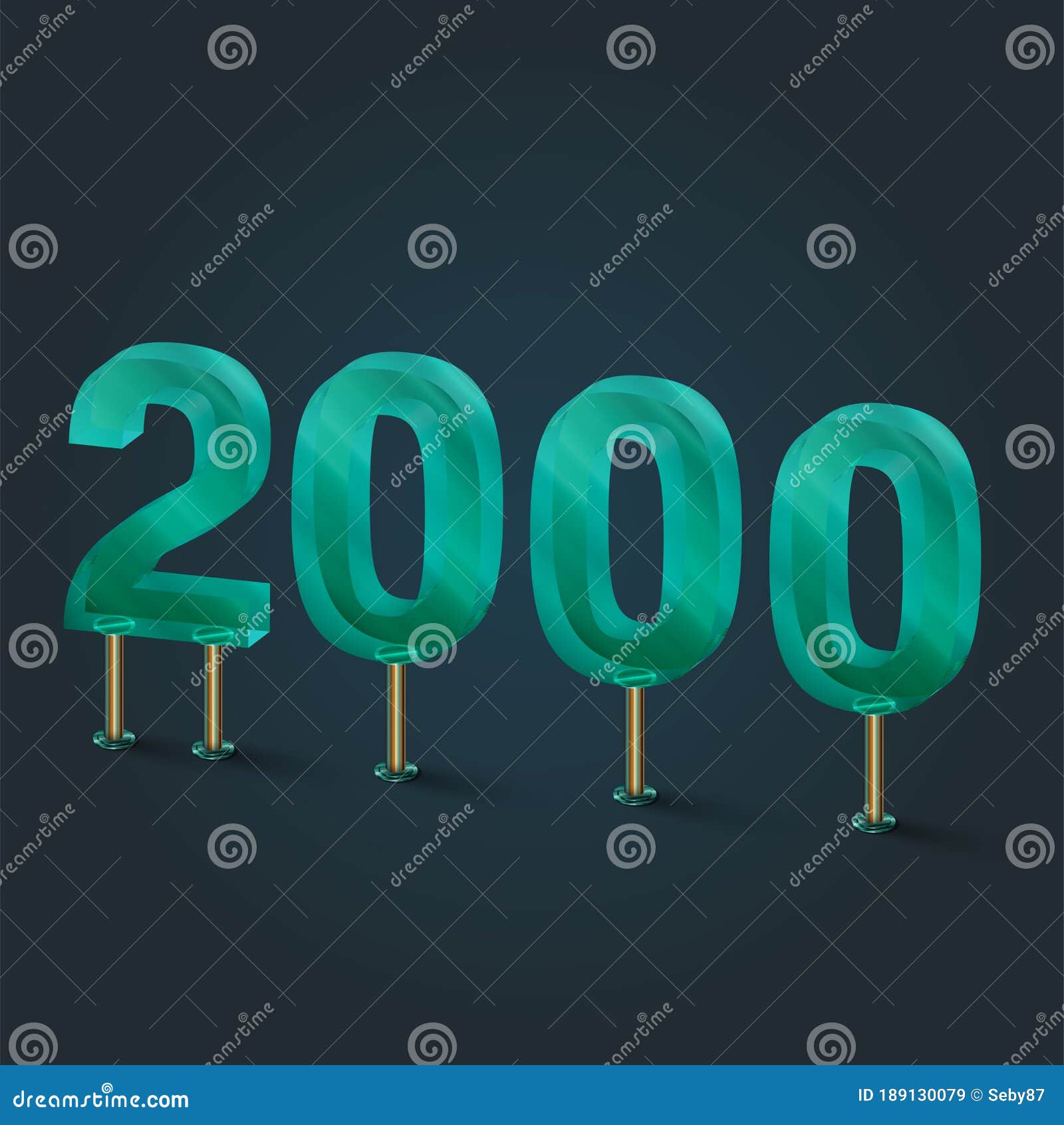 Number Made by Glass, Vector Stock Vector - Illustration of glowing ...