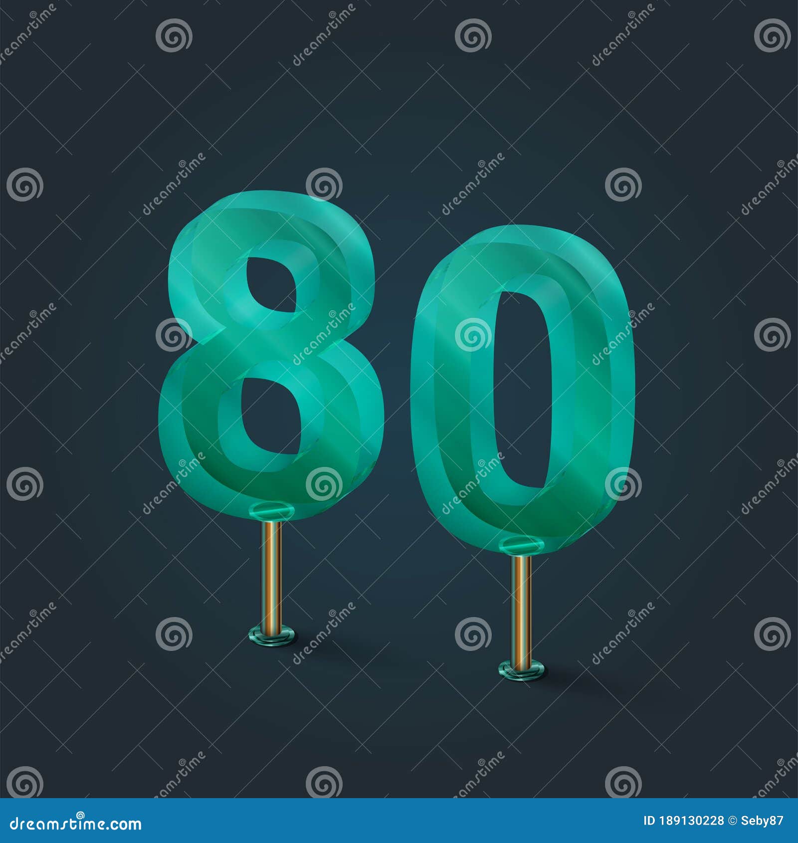 Number Made by Glass, Vector Stock Vector - Illustration of 1000 ...