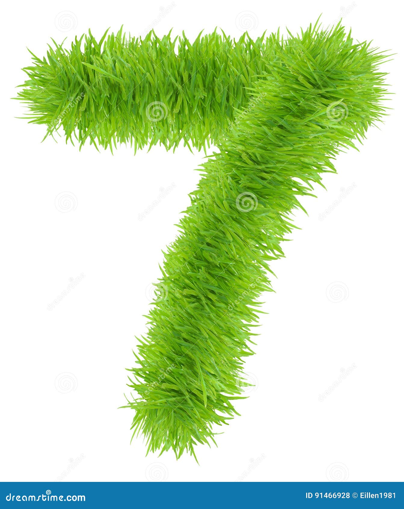 Number Made of Grass - 7 Seven Stock Photo - Image of green, grass ...
