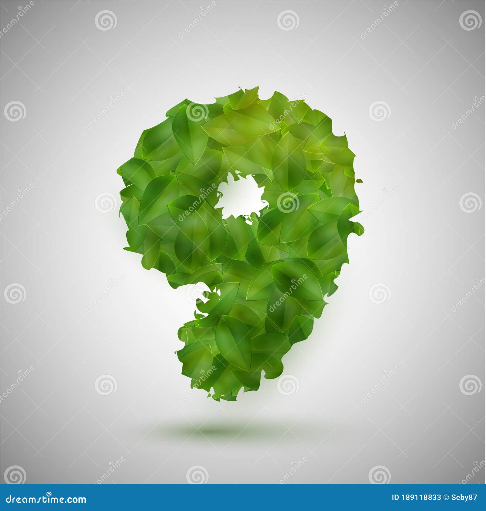 A Number Made by Leaves, Vector Stock Vector - Illustration of alphabet ...