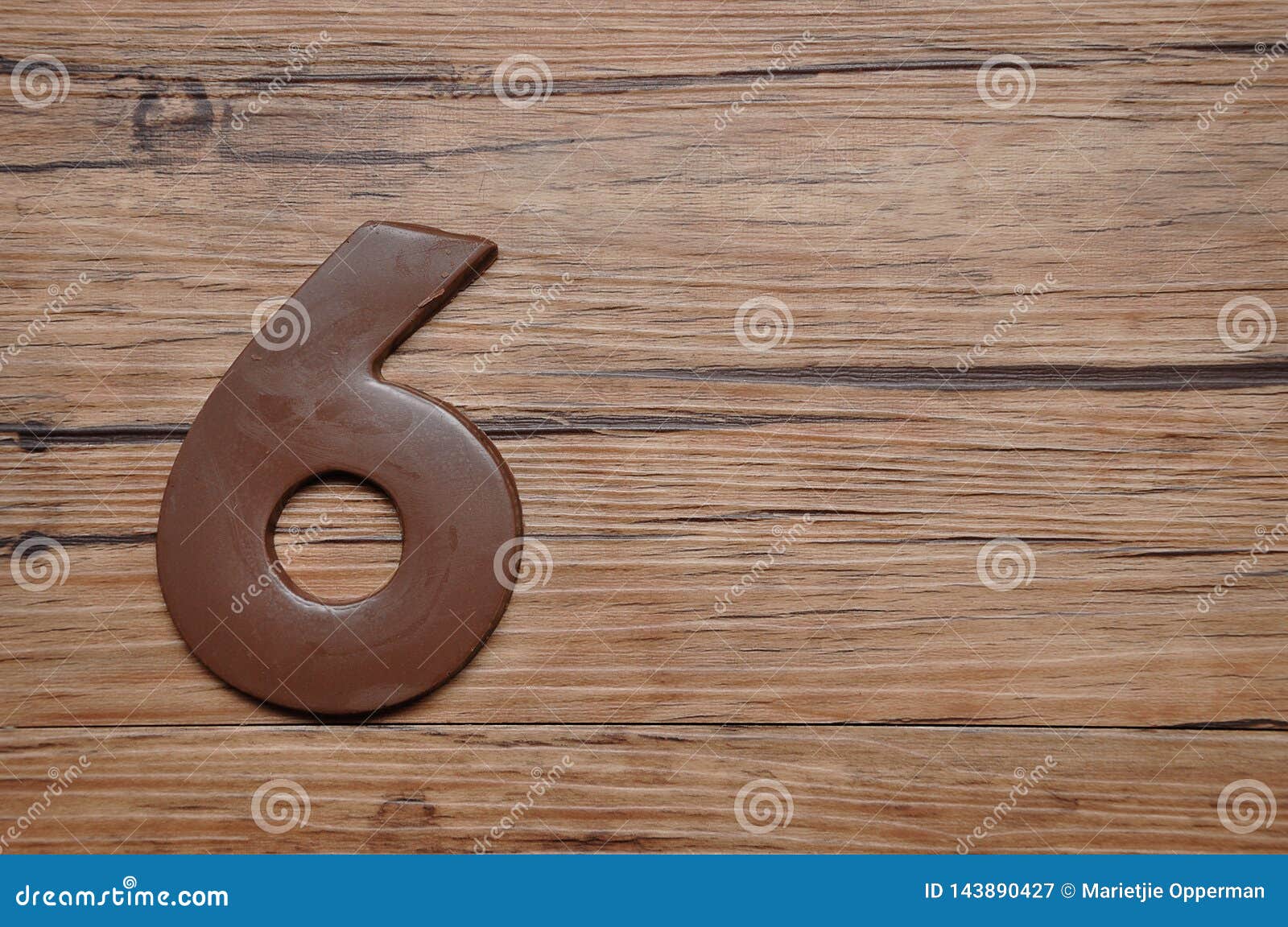 A Number 6 Made Out of Chocolate Stock Image - Image of sweet ...