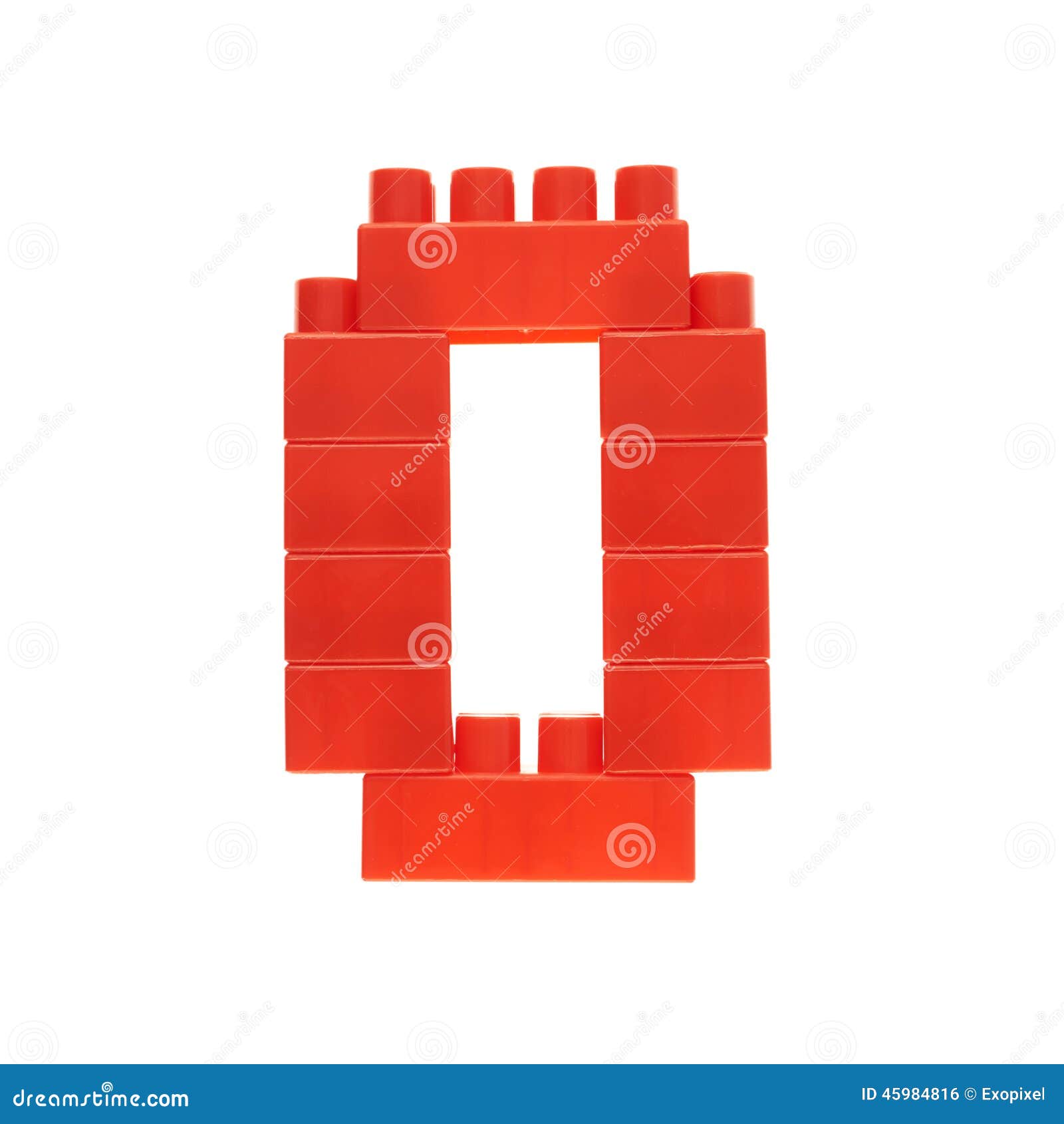 Number Made of Toy Building Bricks Stock Photo - Image of childhood ...