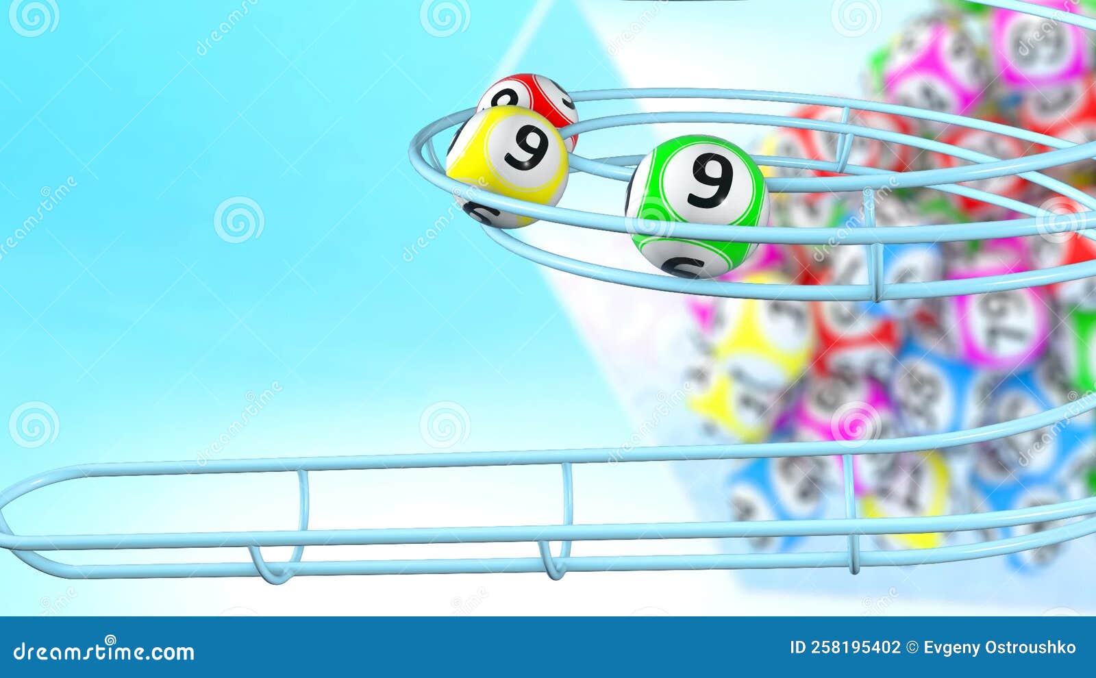 The Number 999 Make Up the Rolling Out Bingo Balls Stock Footage ...
