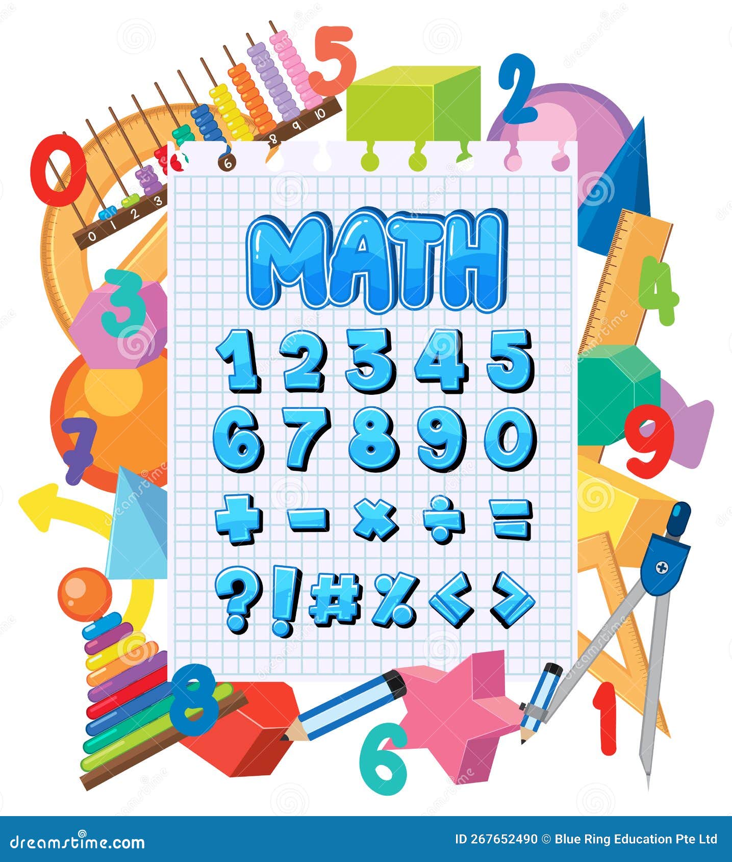 Number and Math Equation on Note Paper Icon Stock Vector - Illustration ...