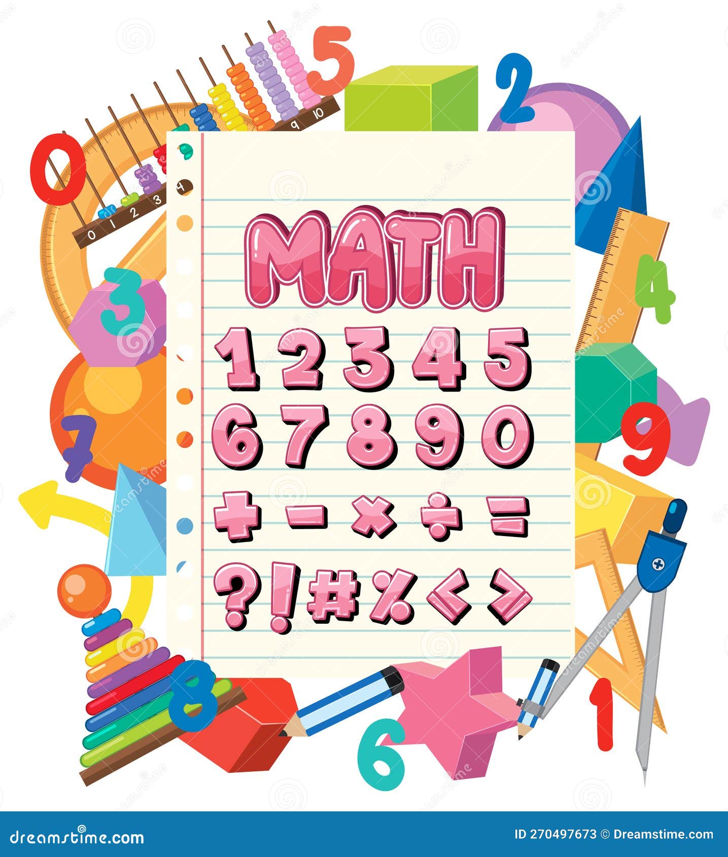 Number and Math Equation on Note Paper Icon Stock Vector - Illustration ...