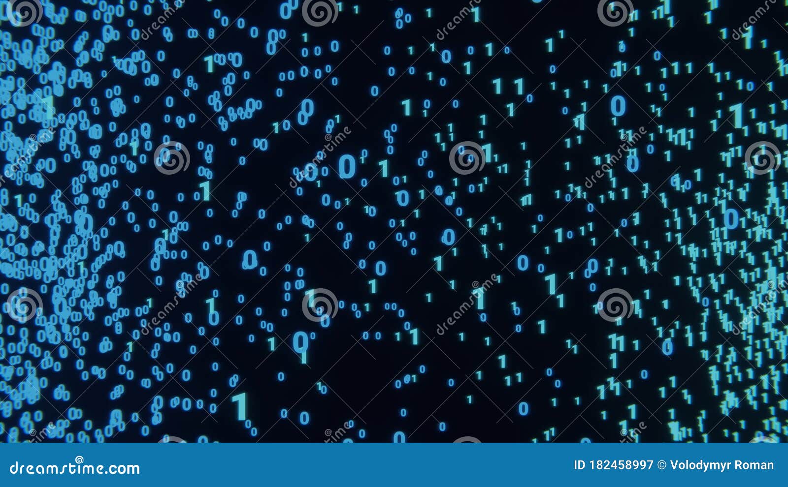 Number Matrix Modern Building at Night with Light Trails in Shanghai ...